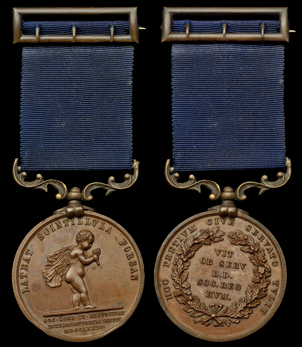 Royal Humane Society, small bronze medal, successful (Griffith Davies ...