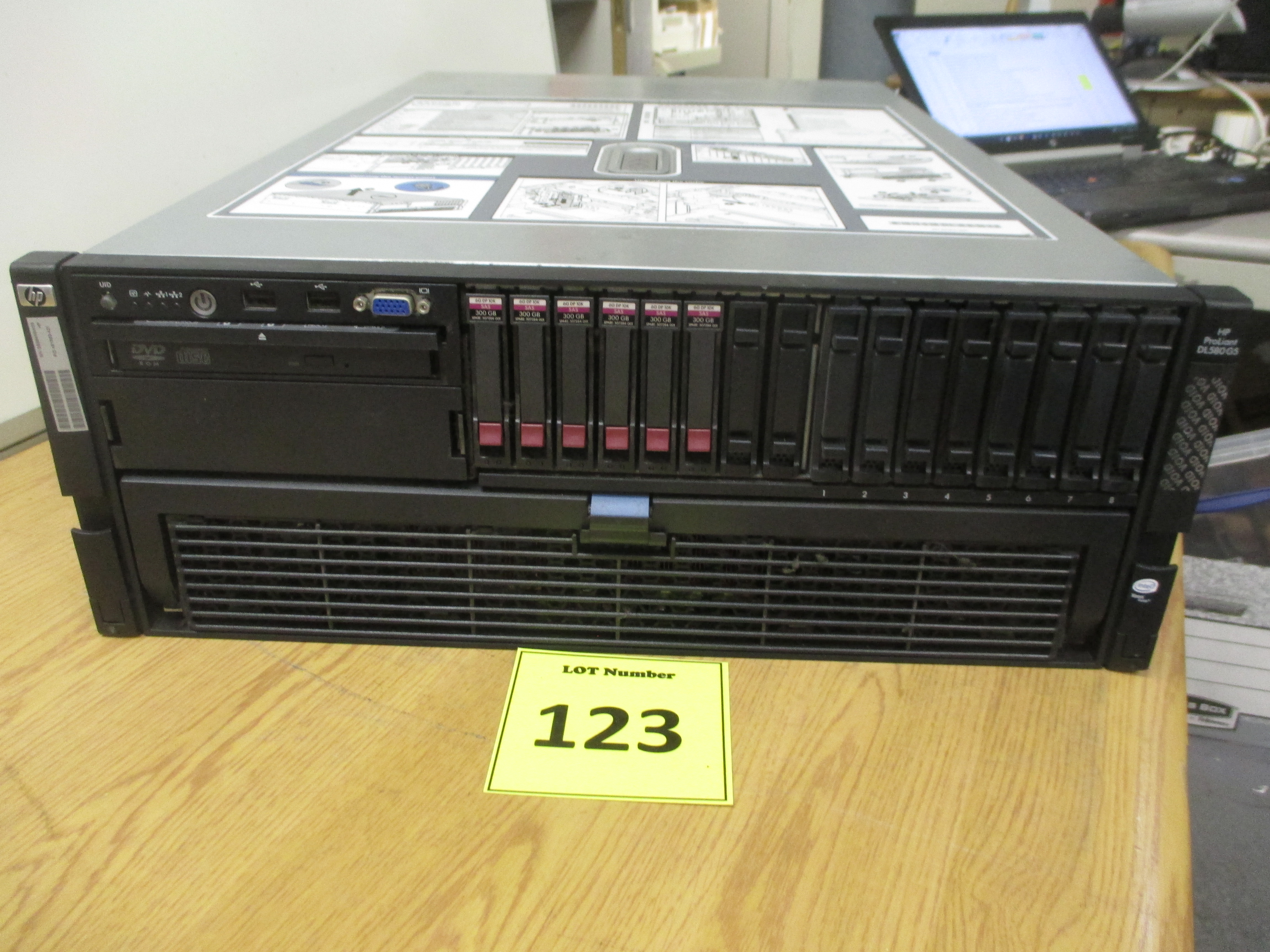 HP PROLIANT DL580 4U G5 RACKMOUNT FILE SERVER. 4 X QUAD CORE 2.93GHZ ...