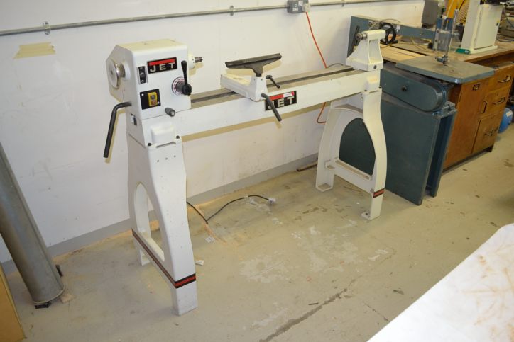 Jet JWL-1442 wood lathe, approx 300mm swing, 850mm between centres, 8 ...