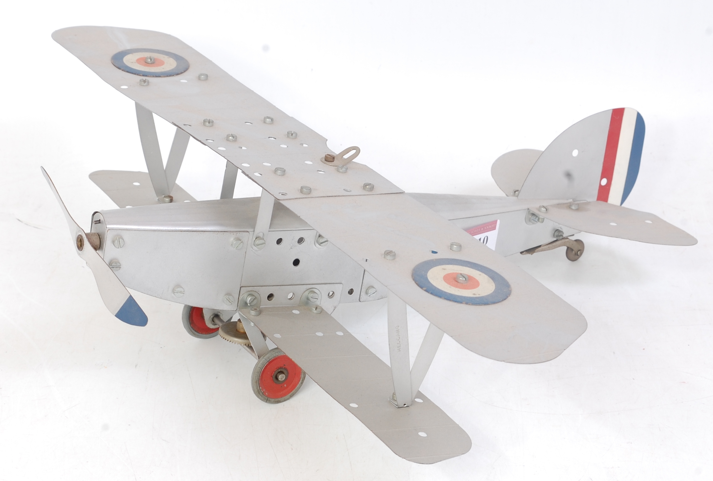 An original Meccano No .1 Constructor's Airplane "Biplane" comprising ...