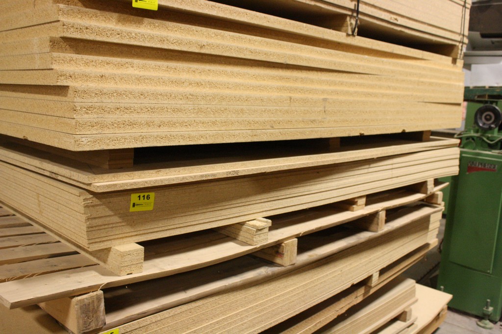(15) PARTICLE BOARD SHEETS - 96" X 48" X 7/16"