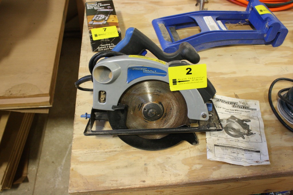 POWER GLIDE 7-1/4" CIRCULAR SAW WITH LASER GUIDE, MODEL 60101249