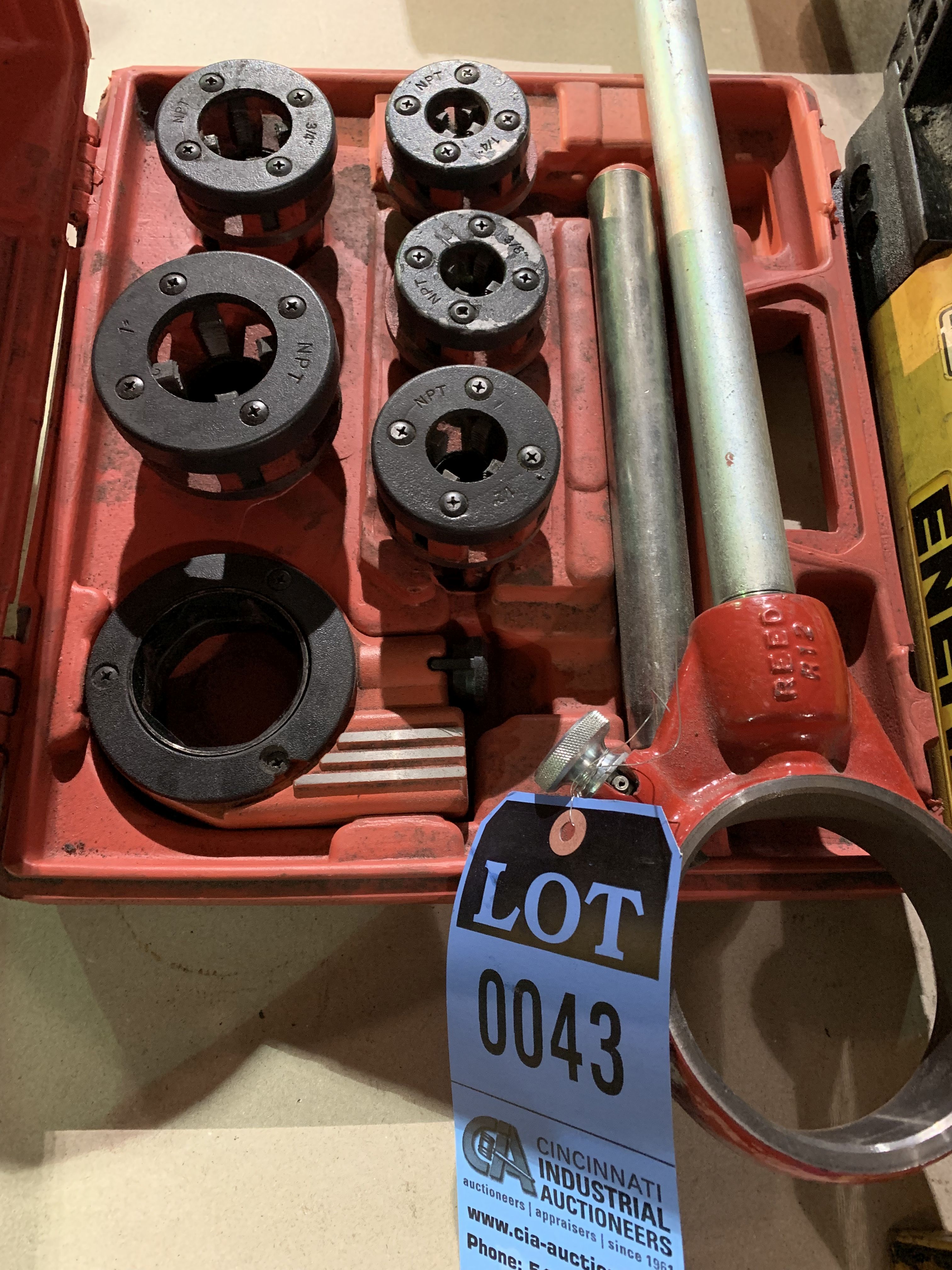 RIDGID PIPE DIE SET **LOCATED AT 111 W. WESTCOTT WAY**