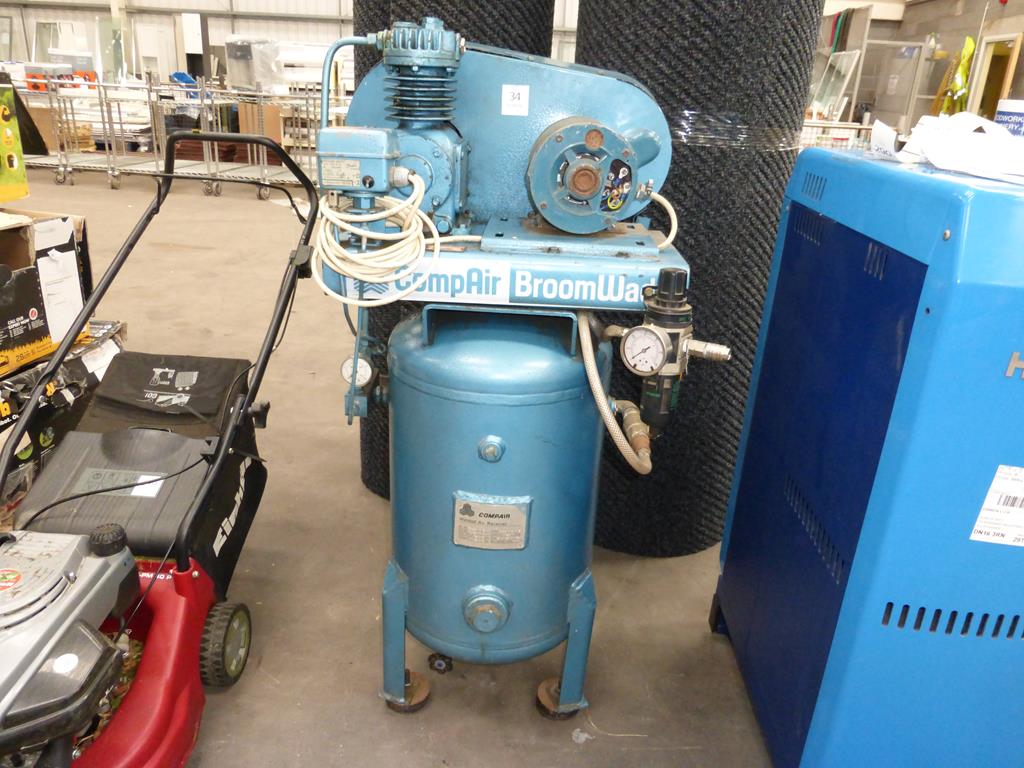 Compair Broomwade Vertical Compressor 65 Litre 240V. Please note there ...