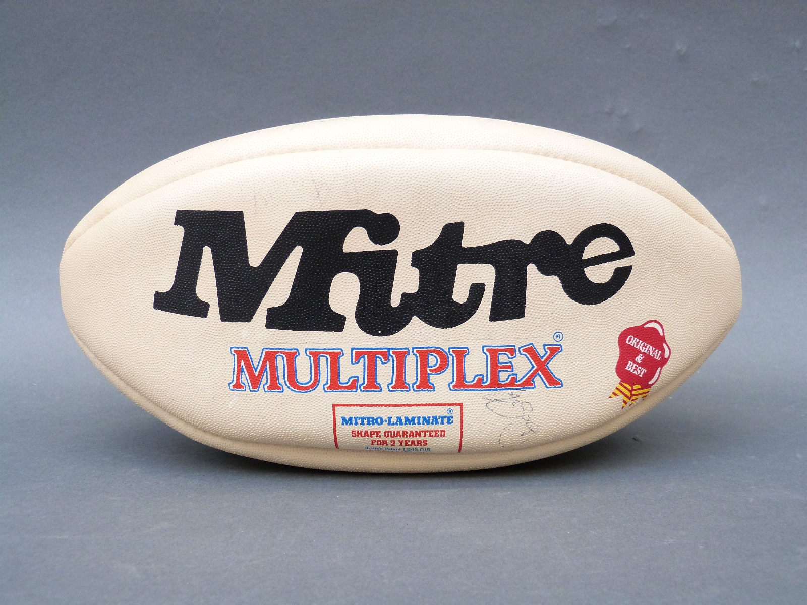 Mitre rugby ball signed by approximately 20 members of the New Zealand ...