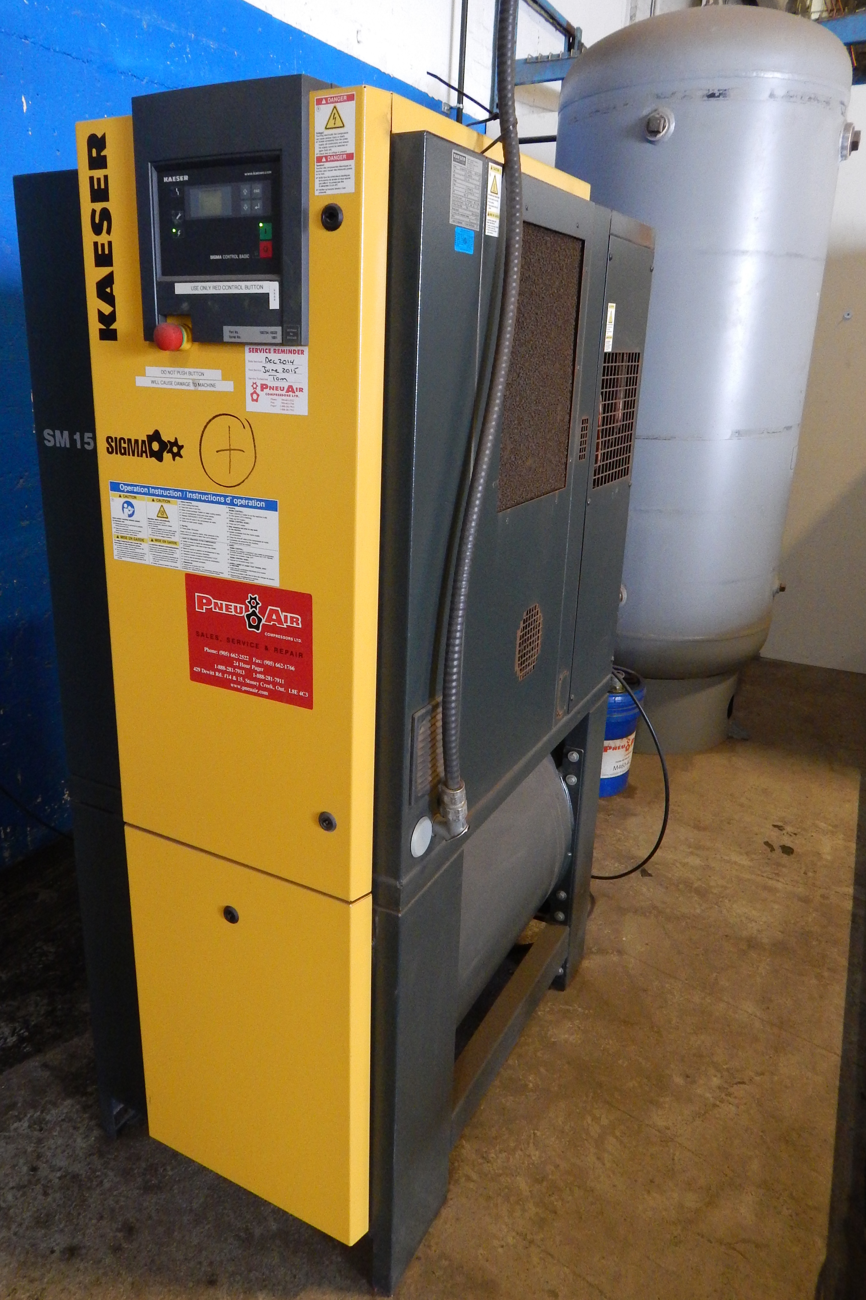 KAESER SIGMA AIRCENTRT SM10 ROTARY SCREW COMPRESSOR S/N: 1002 (CI)