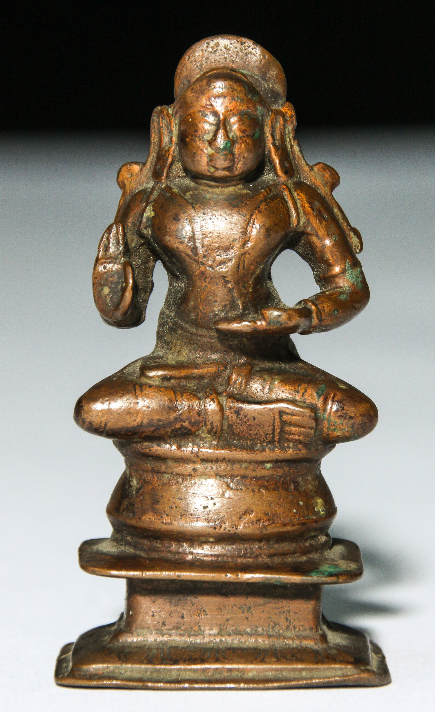 Bronze Jain Statue, 18th Century. Size: 3" x 1.5" x 1.25", 8 x 4 x 3 cm ...