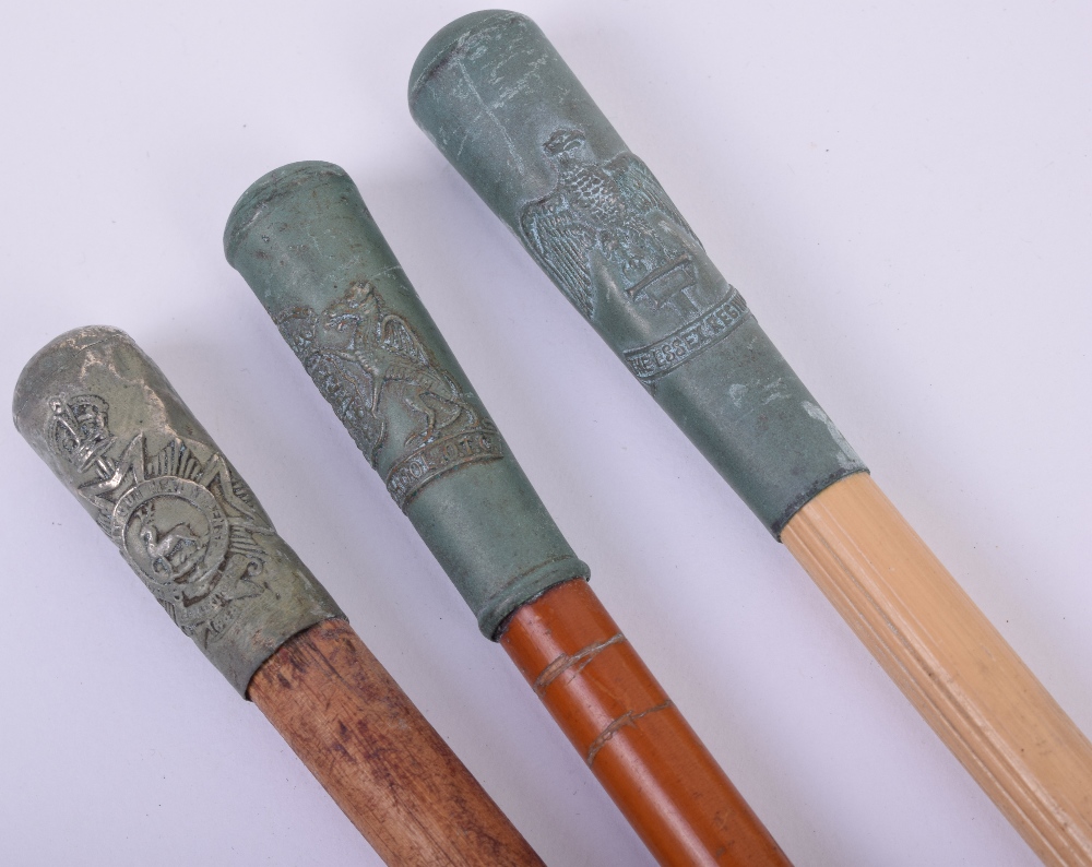 6x Swagger Sticks, with white metal thimble and ball tops. Various ...