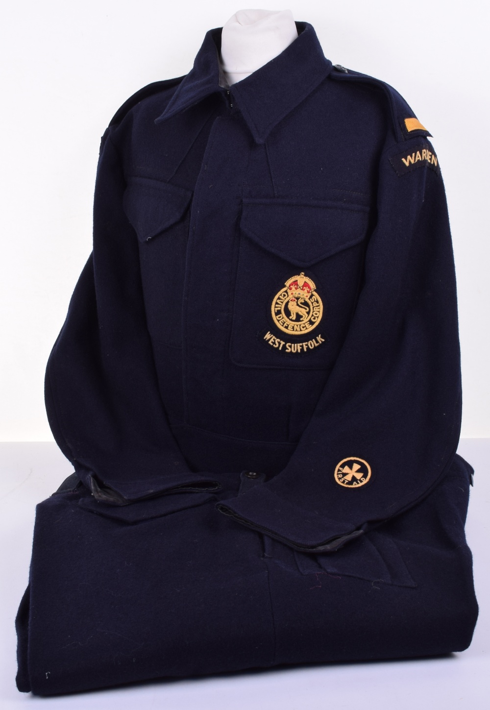 West Suffolk Civil Defence Corps Battle Dress Uniform, blouse is ...