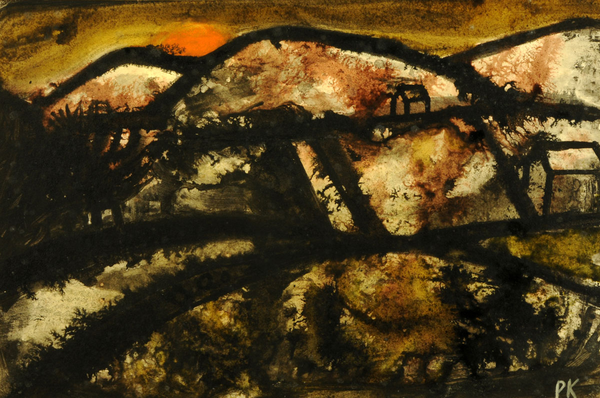 * Percy Kelly (1918-1993), watercolour, "Muker, Yorkshire". 33.5 cm x ...