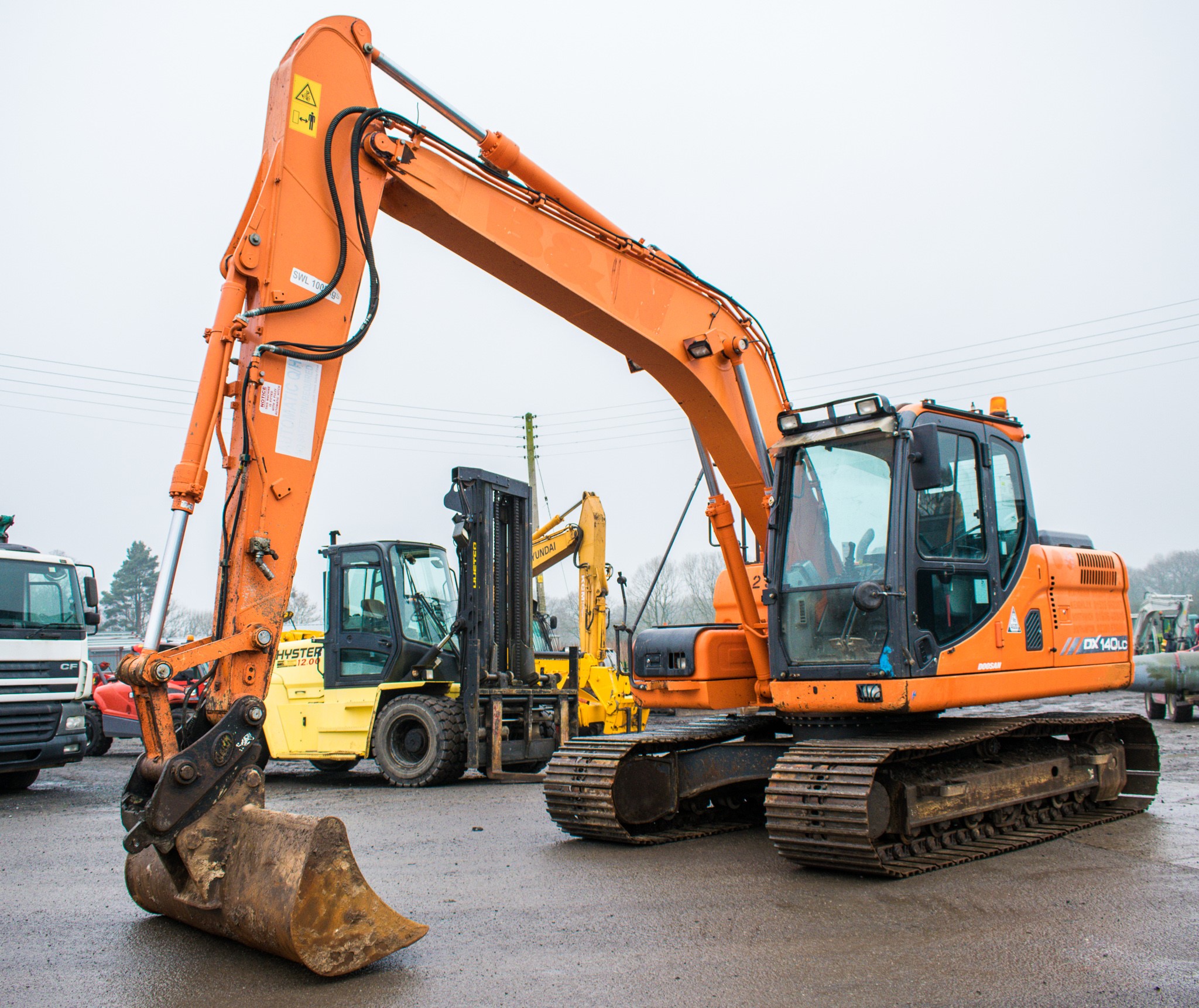 Doosan DX140 LC 14 tonne steel tracked excavator Year: 2012 S/N ...