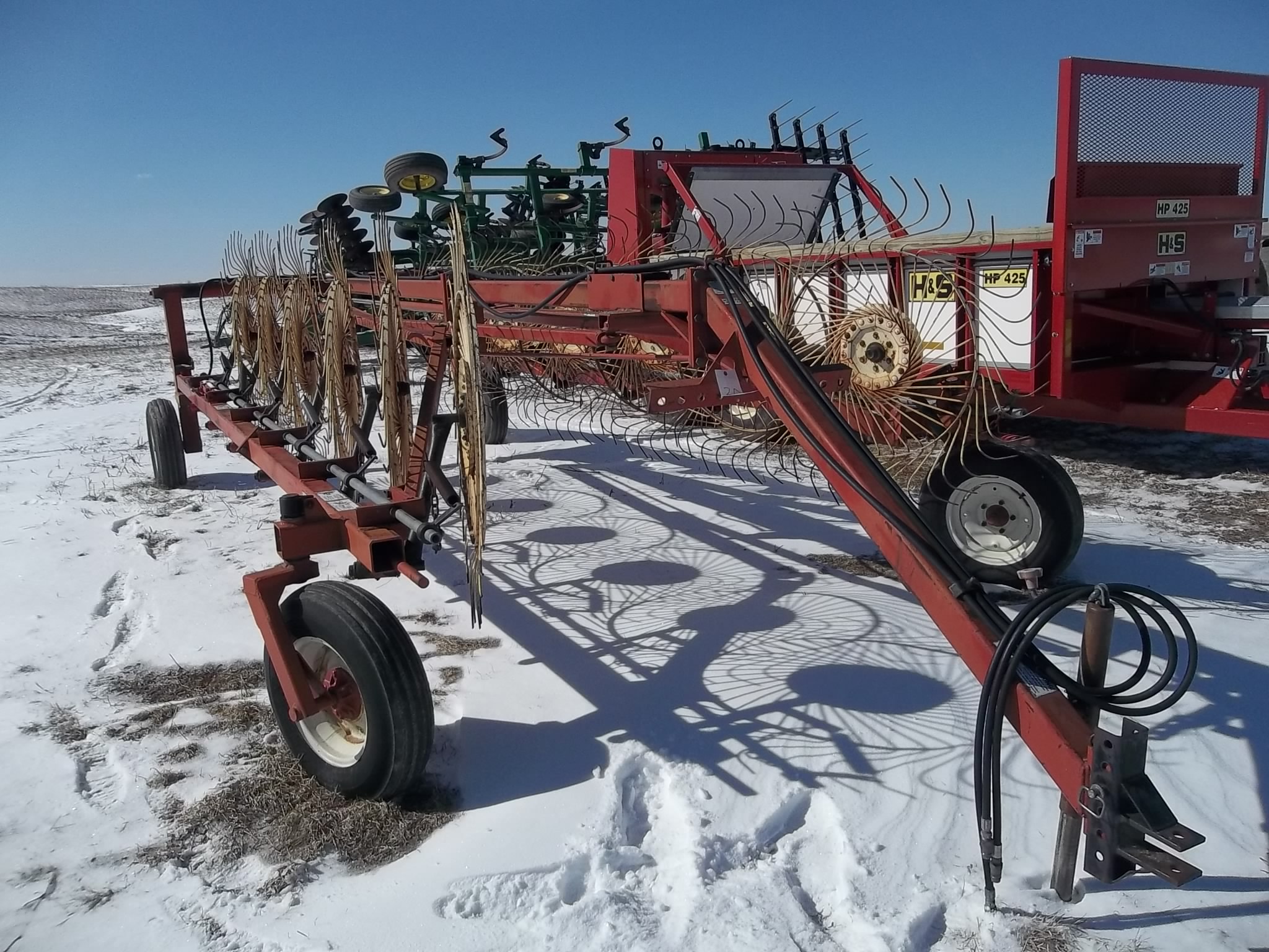 H & S 12 Wheel High Capacity Rake