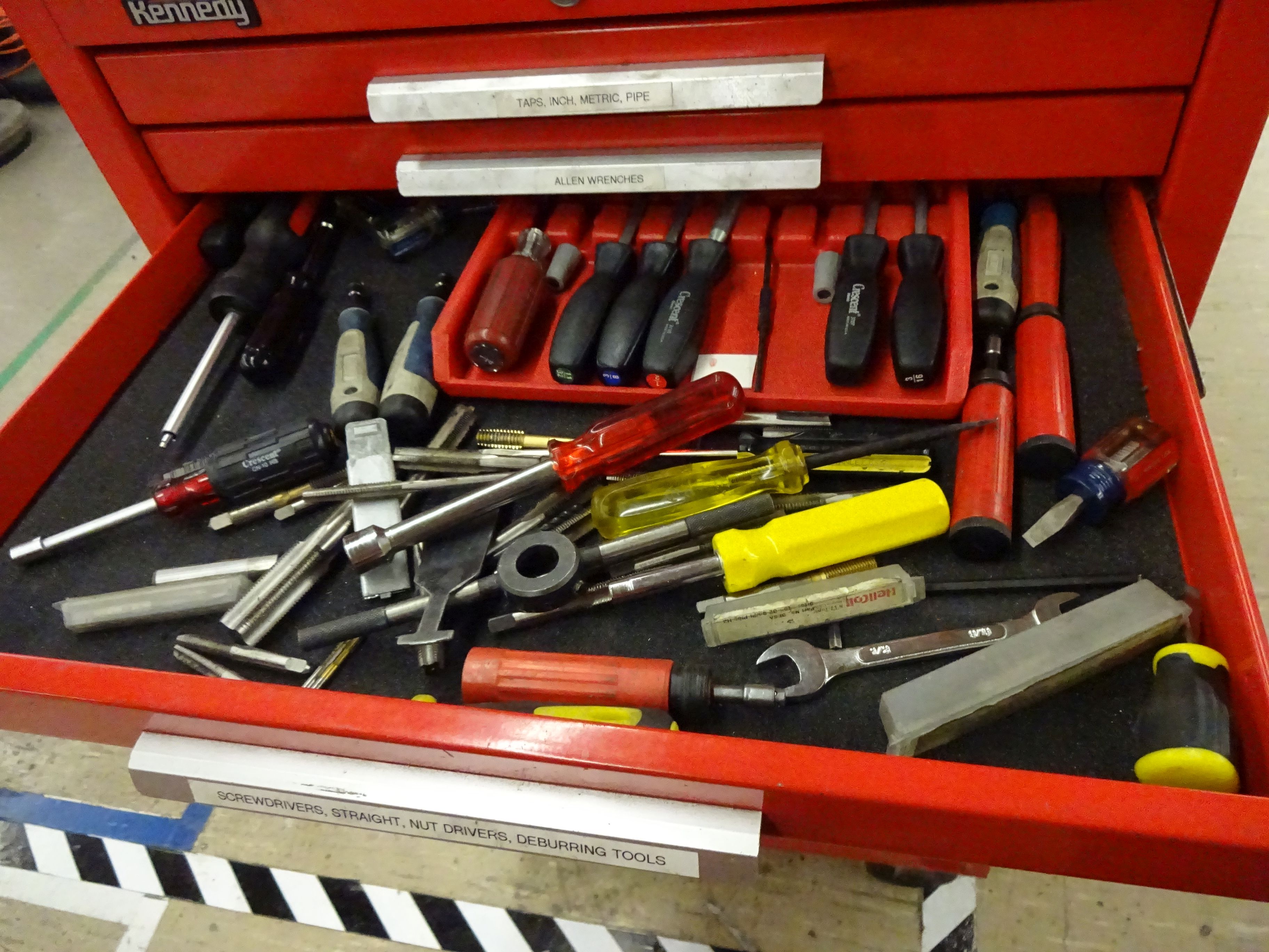 12-DRAWER KENNEDY MECHANICS TOOL BOX WITH TOOLS