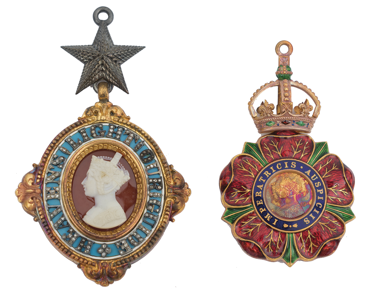 A scarce Order of the Star of India and Order of the Indian Empire ...