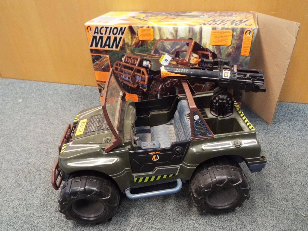 Action Man - a 4x4 Jeep with mounted missile launching cannon, boxed