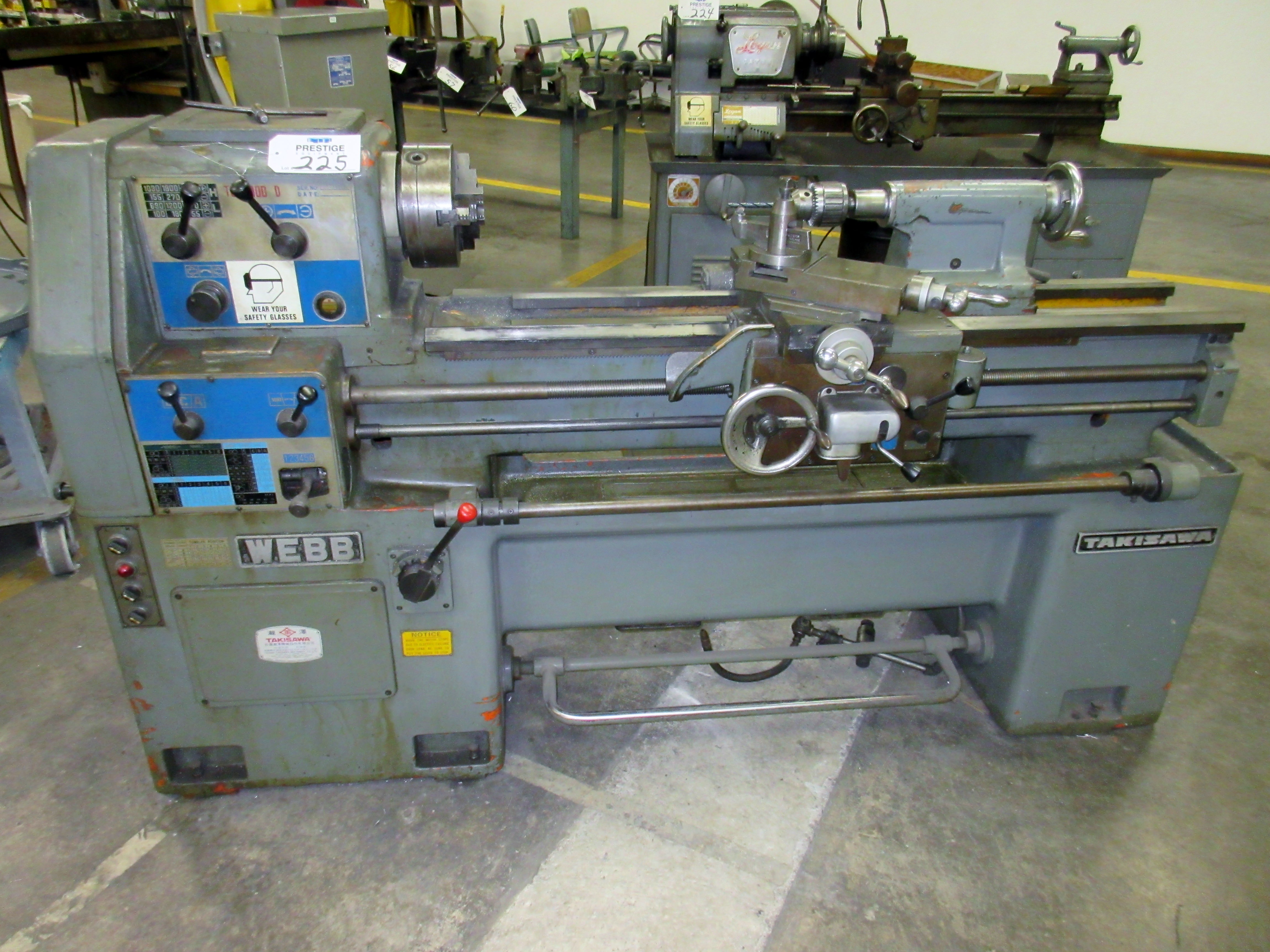Webb Takisawa TSL-1000, 14'' Lathe, Year 1983, 14" Swing, 54'' Distance ...