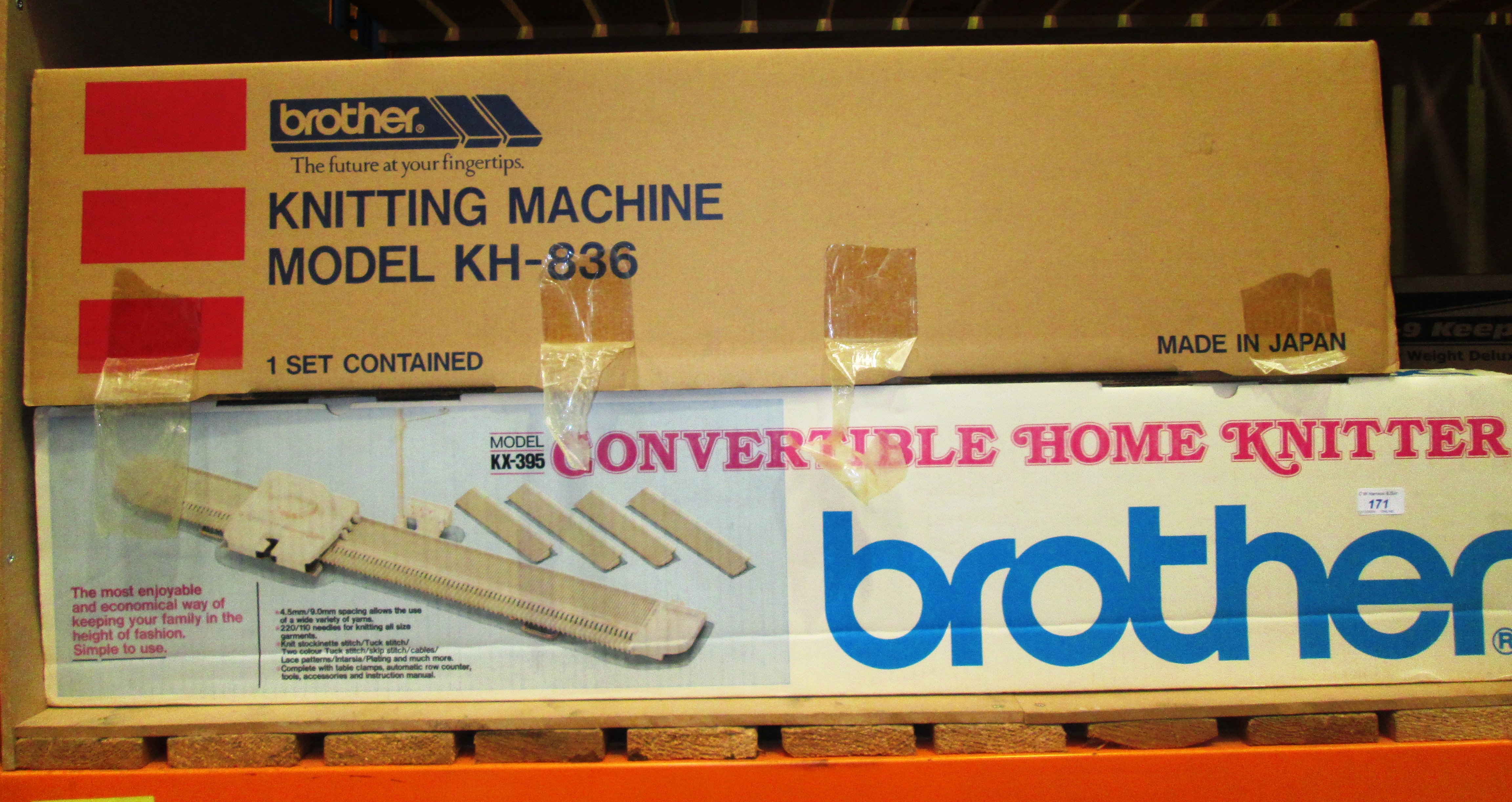 2 x items - Brother KX-395 convertible home knitter and a Brother K-H ...