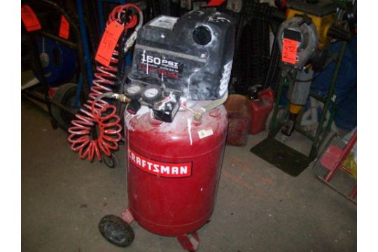 Craftsman m/n 921.169130 portable air compressor, 150 psi, 20 gal., 1/2 HP
