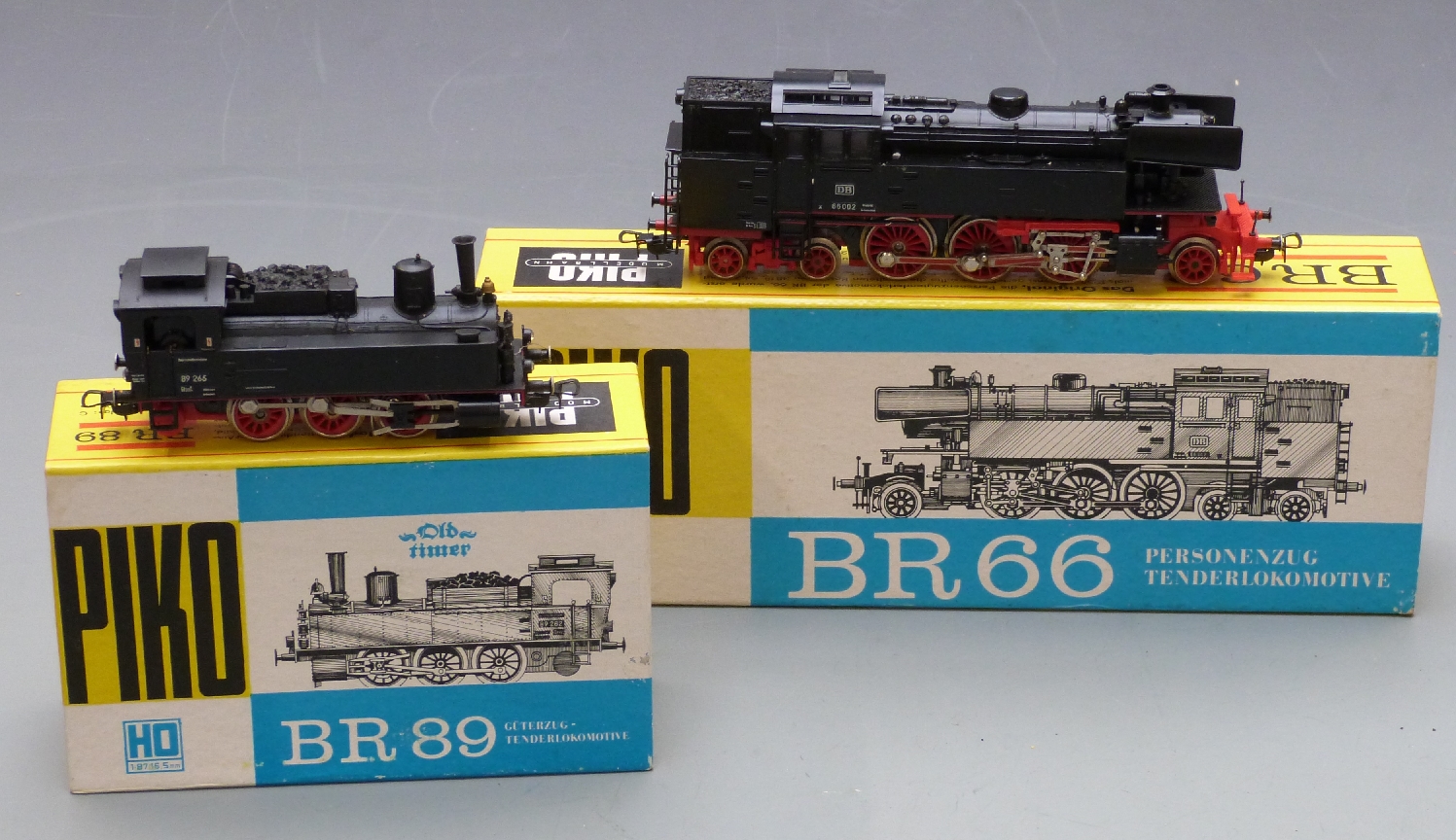 Two Piko HO gauge locomotives 2-6-4 66002 BR66 and 0-6-0 Old Timer ...