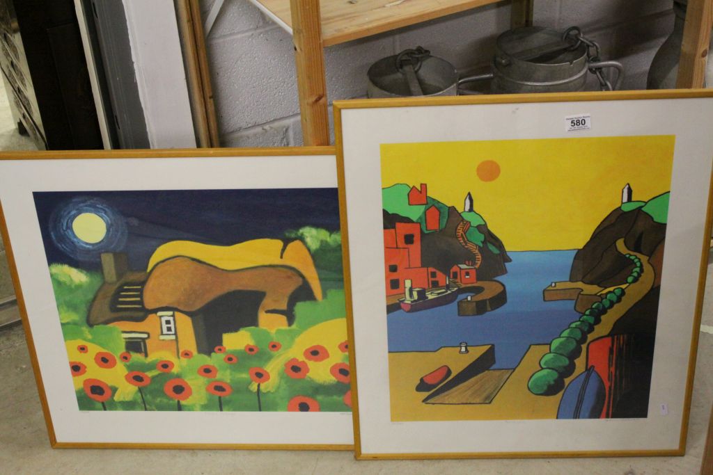 Stan Rosenthal pair of limited edition prints Cornish scene and one ...