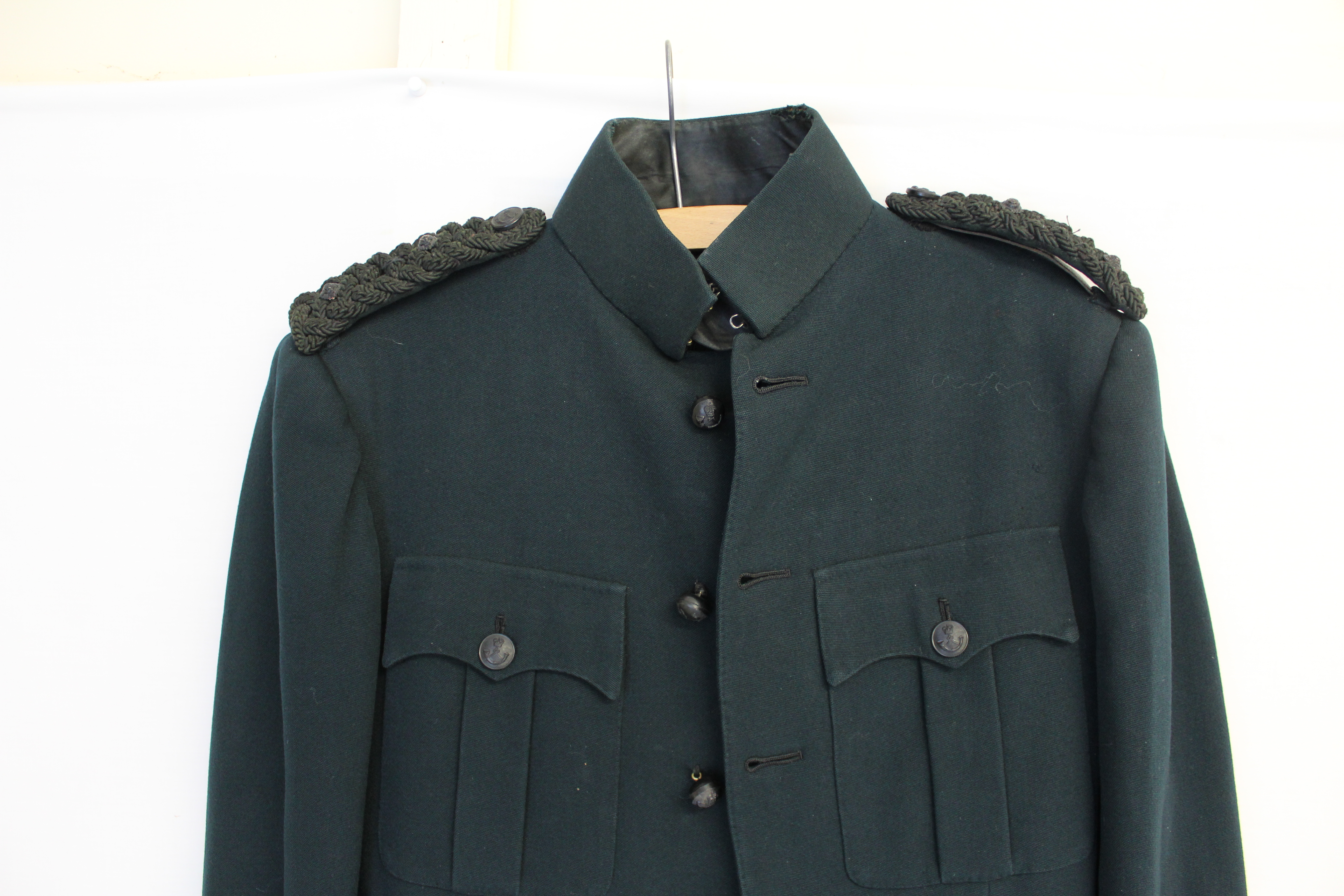 A Royal Green Jackets Officer's uniform of jacket & trousers