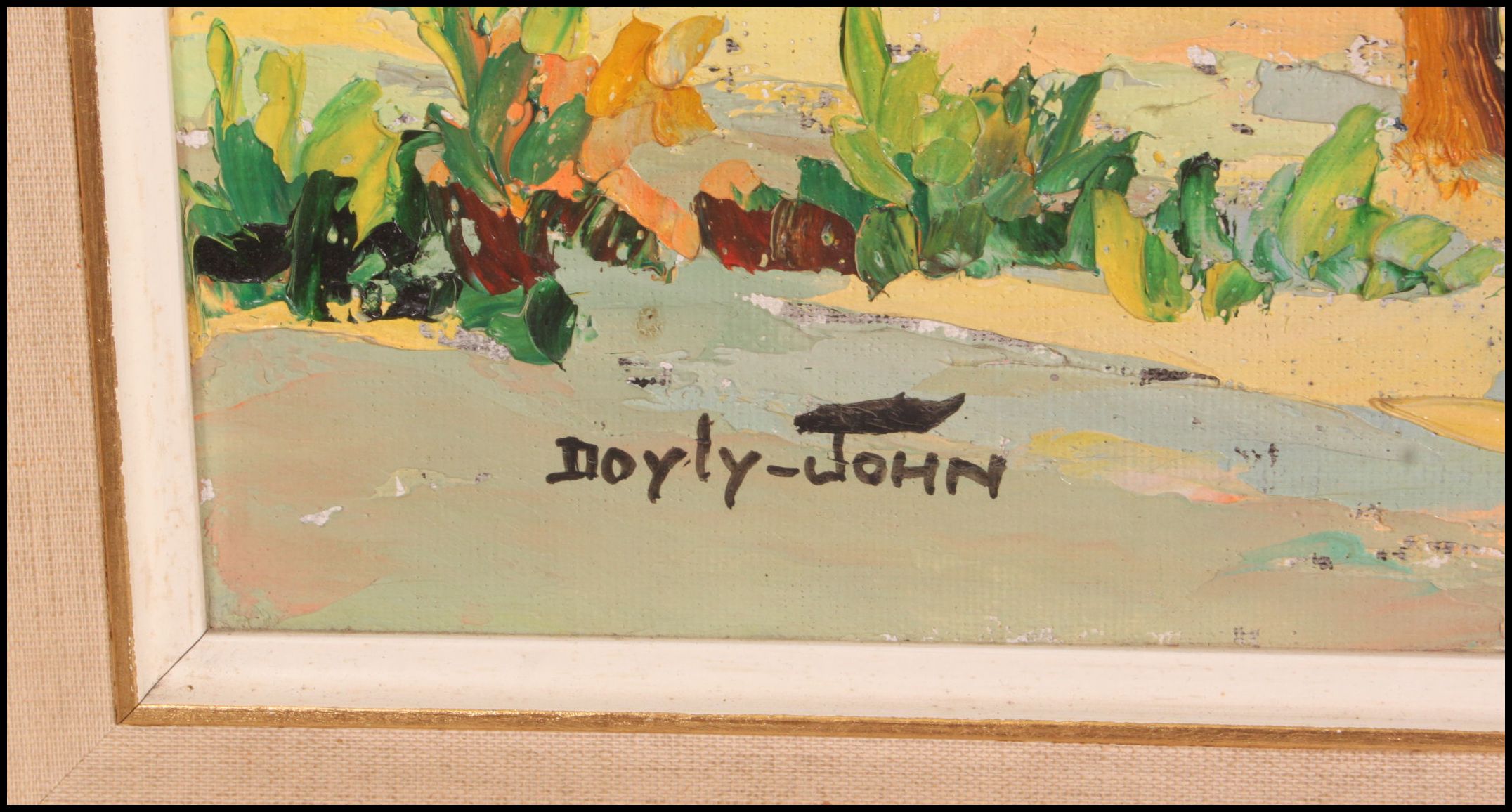 Doyly John (1906-1993) An oil on canvas painting of a Mediterranean ...