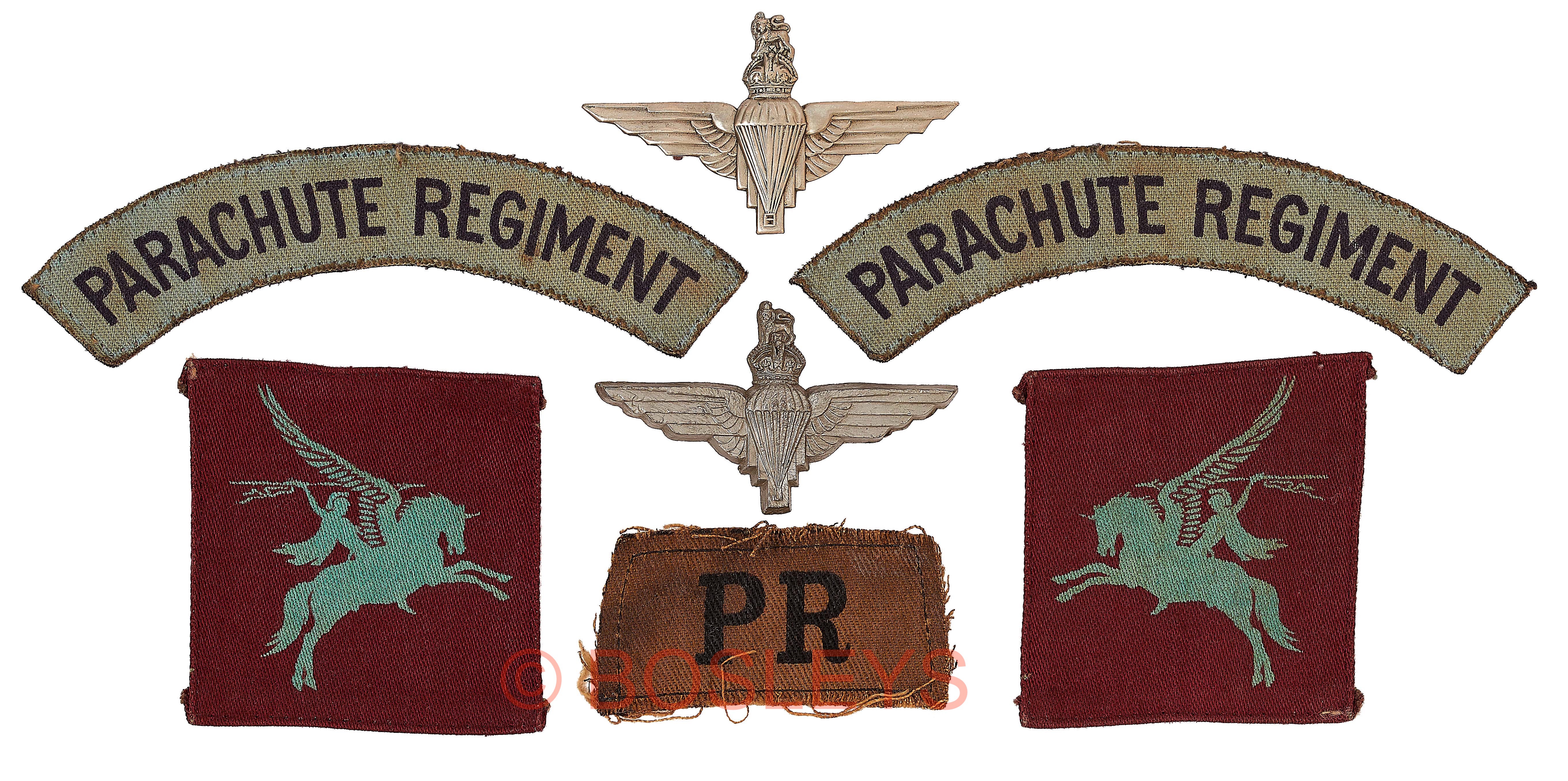 Parachute Regiment WW2 Insignia from one Airborne soldier.Pair of ...