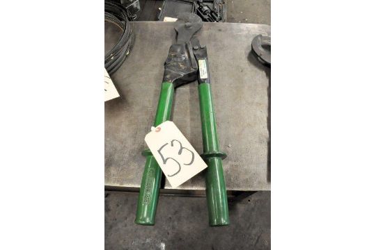 Pair Greenlee No. 756 Ratcheting Cable Cutters, (Metal Fab Room)