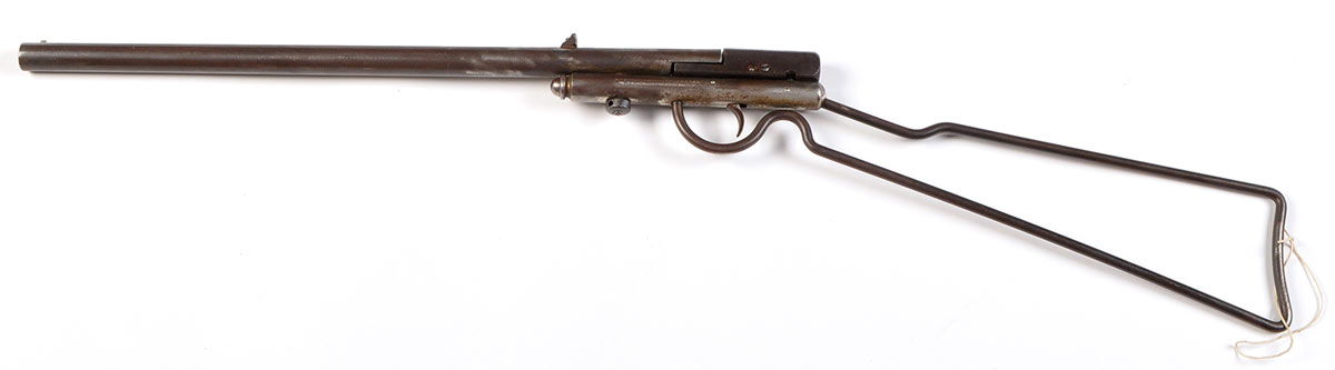 A Quackenbush Junior safety rifle, with .22cal. 18in. barrel and swing ...