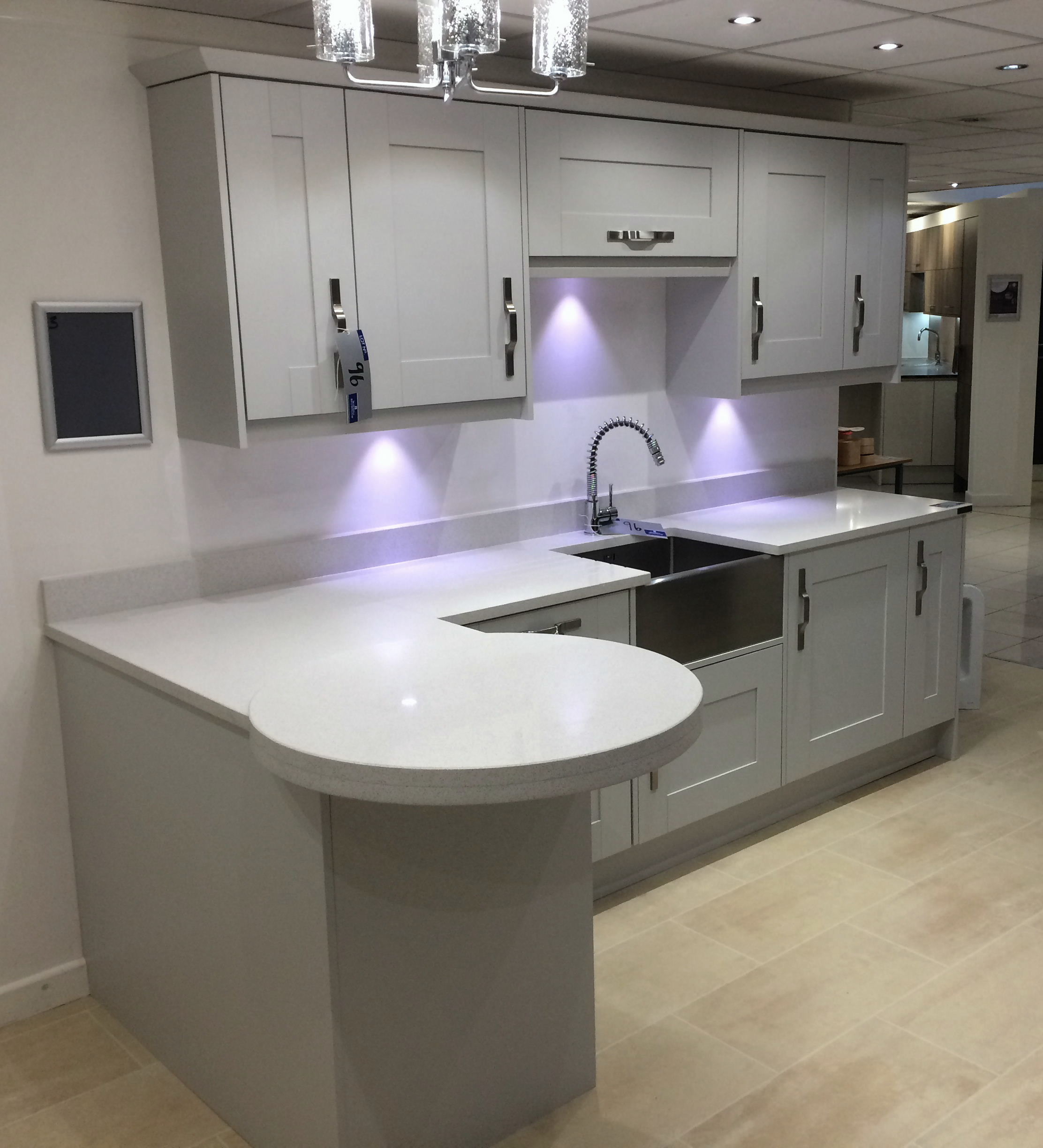 A Symphony Cranbrook Platinum Shaker Style Fitted Kitchen Display ...