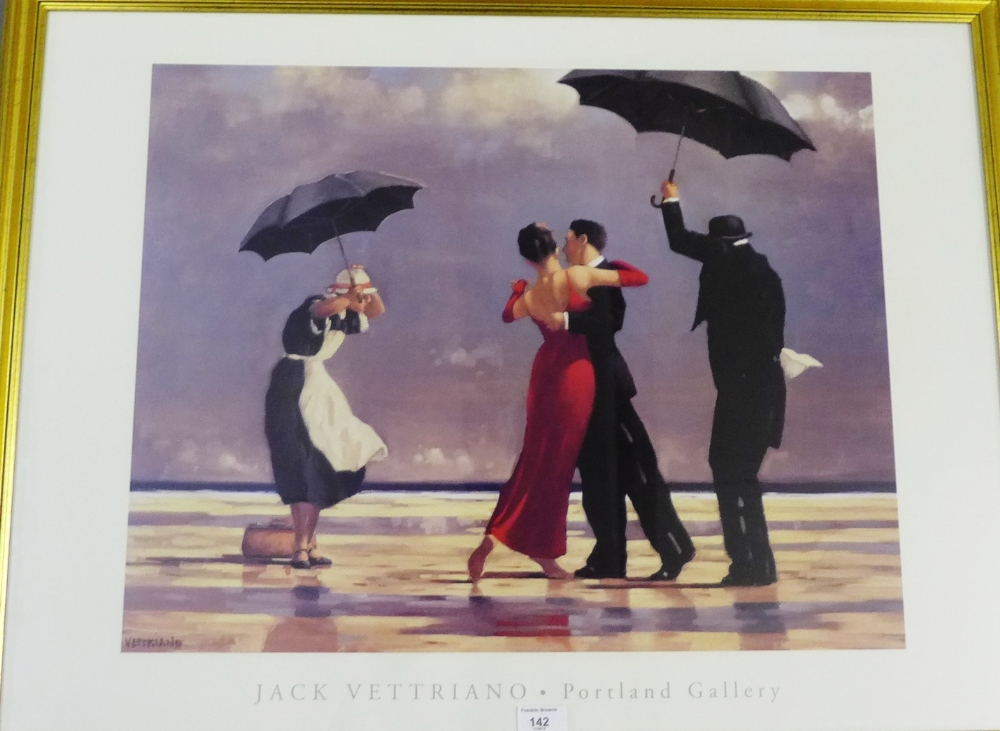 A gilt framed, Jack Vettriano, Portland Gallery print, 88 x 66cm