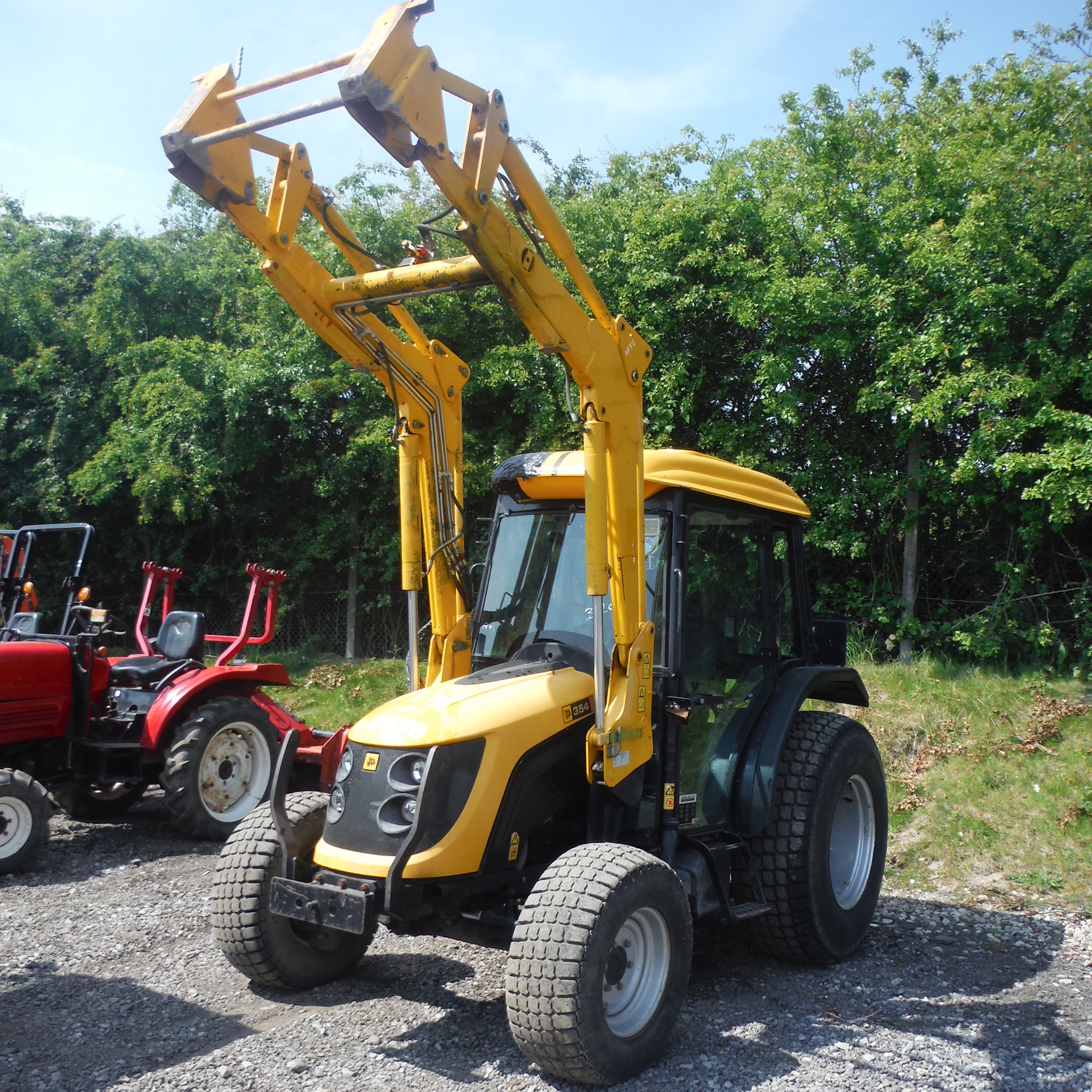 2008 JCB 354 4wd tractor c/w 3-point linkage, front loader & bucket (MX08 URD) (3414 rec hrs)(RDL