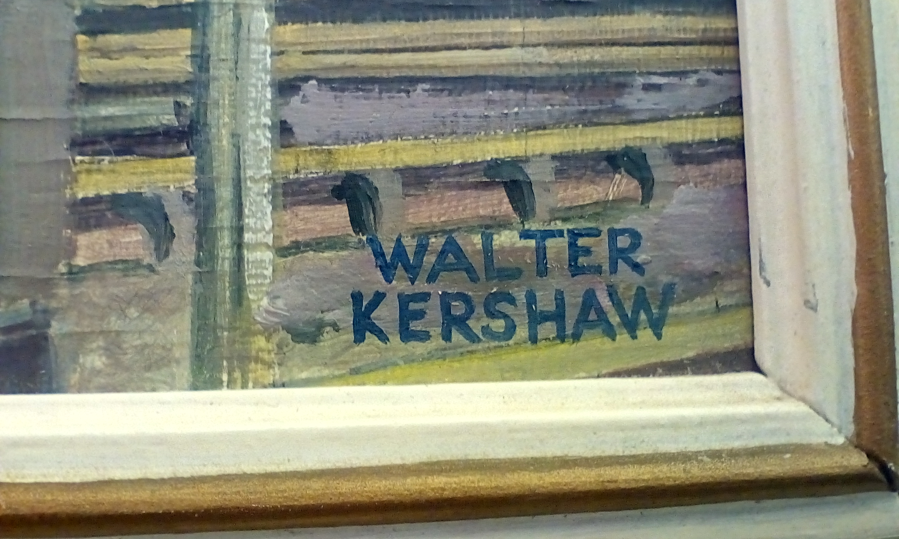 Walter Kershaw (b1940) acrylic on board, depicting steam train in ...