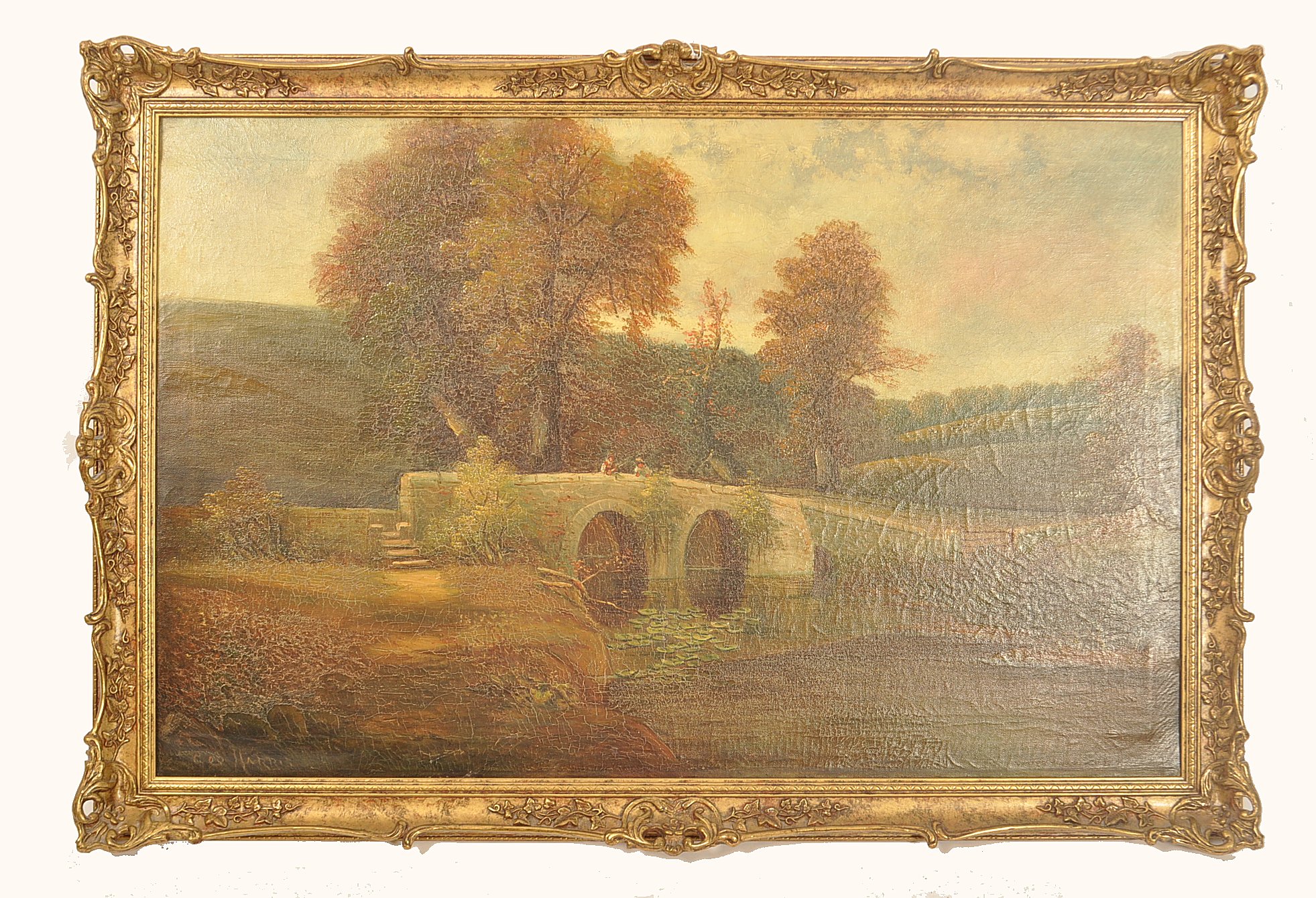 George Harris (British, 1855-1936) An oil on canvas painting of Wickham ...