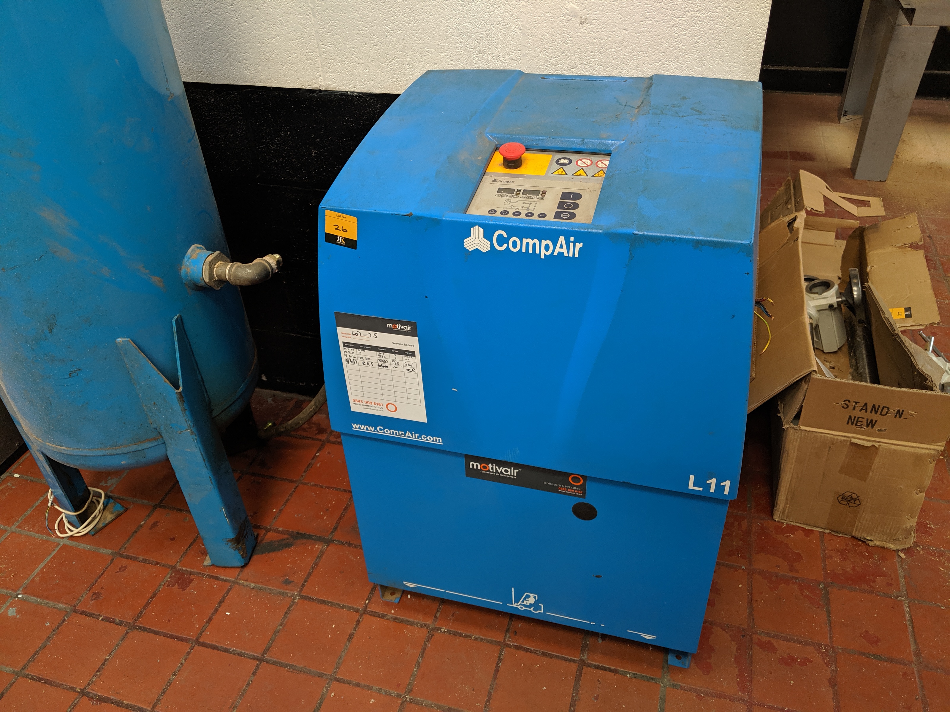 Compair compressor type L11, with digital control panel plus vertical ...