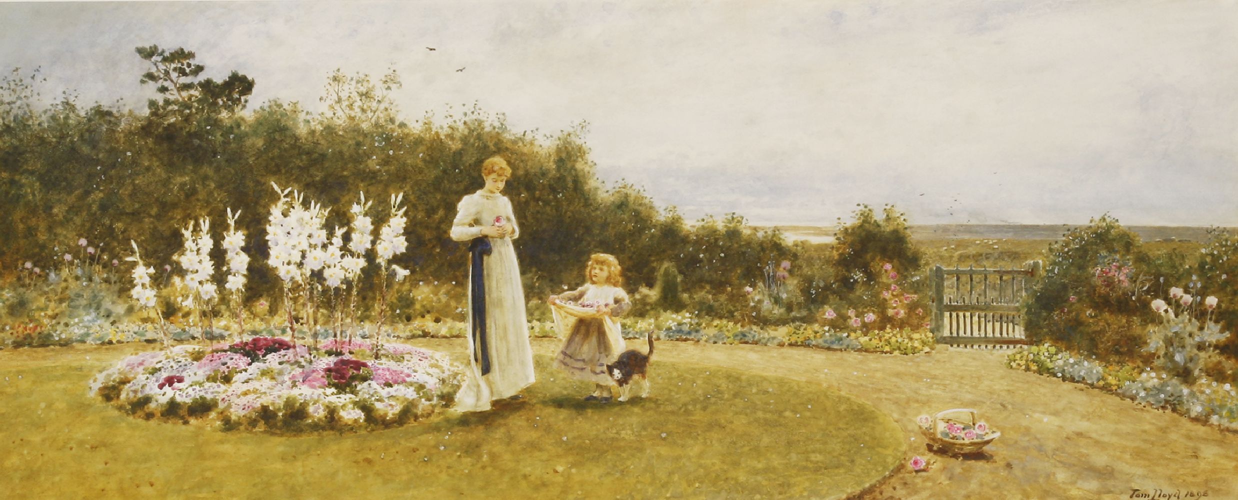 Tom Lloyd (1849-1910)COLLECTING FLOWERSSigned and dated 1898 l.r ...