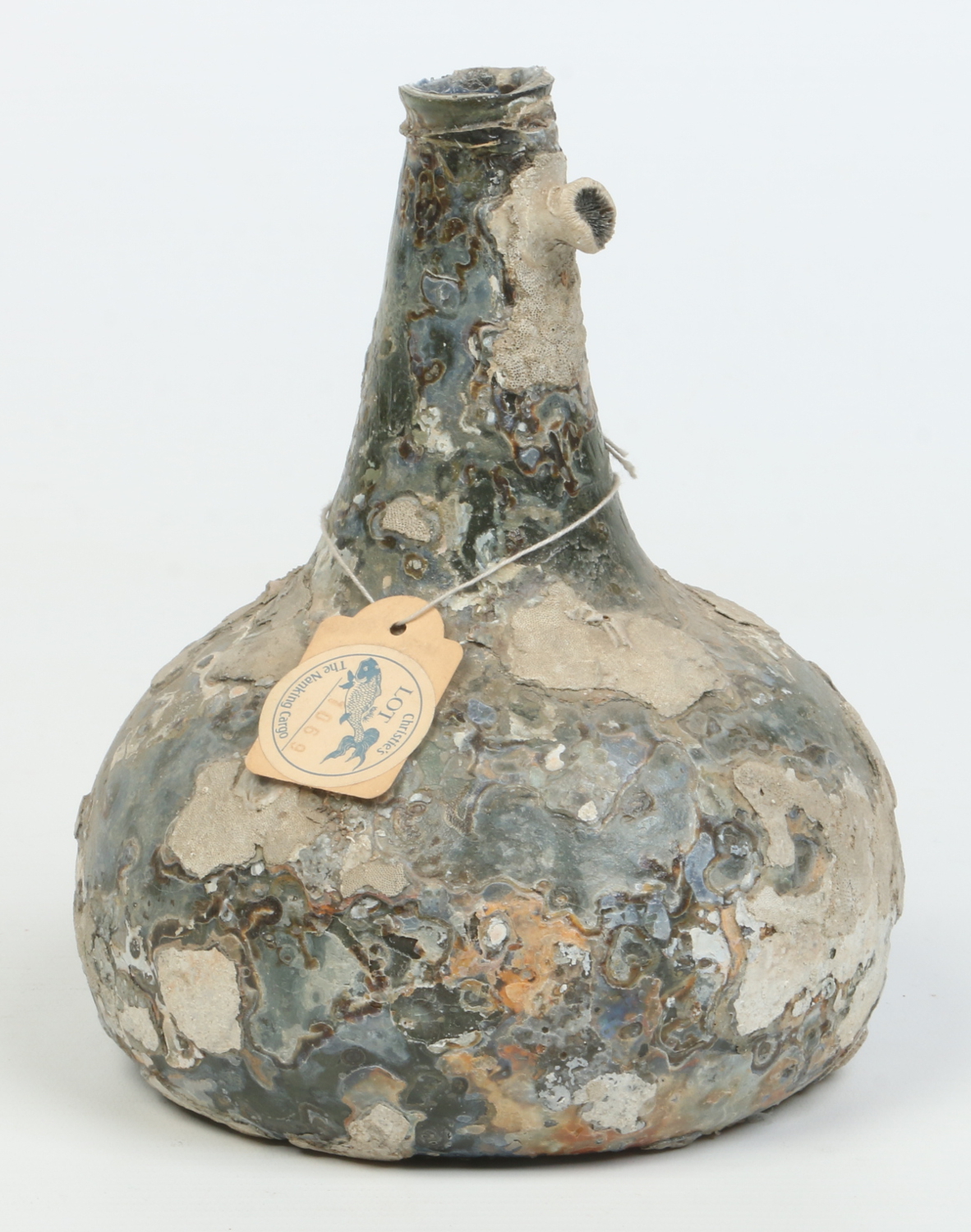 An 18th century Dutch glass wine bottle. Provenance; Christie's sale of ...