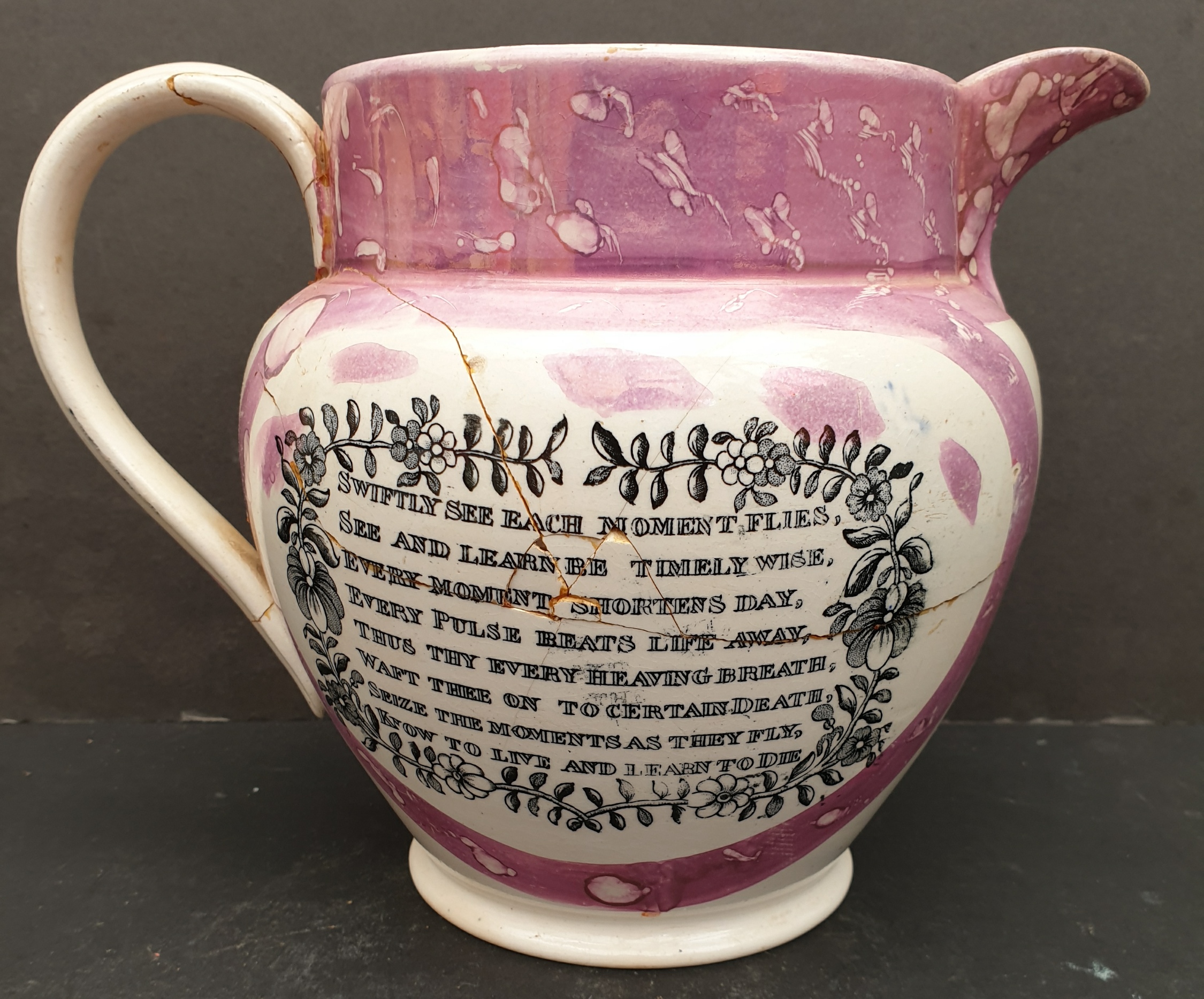 Antique Jugs 2 x Masonic Jugs one late 1700's A/F and a Furnivals Ltd ...