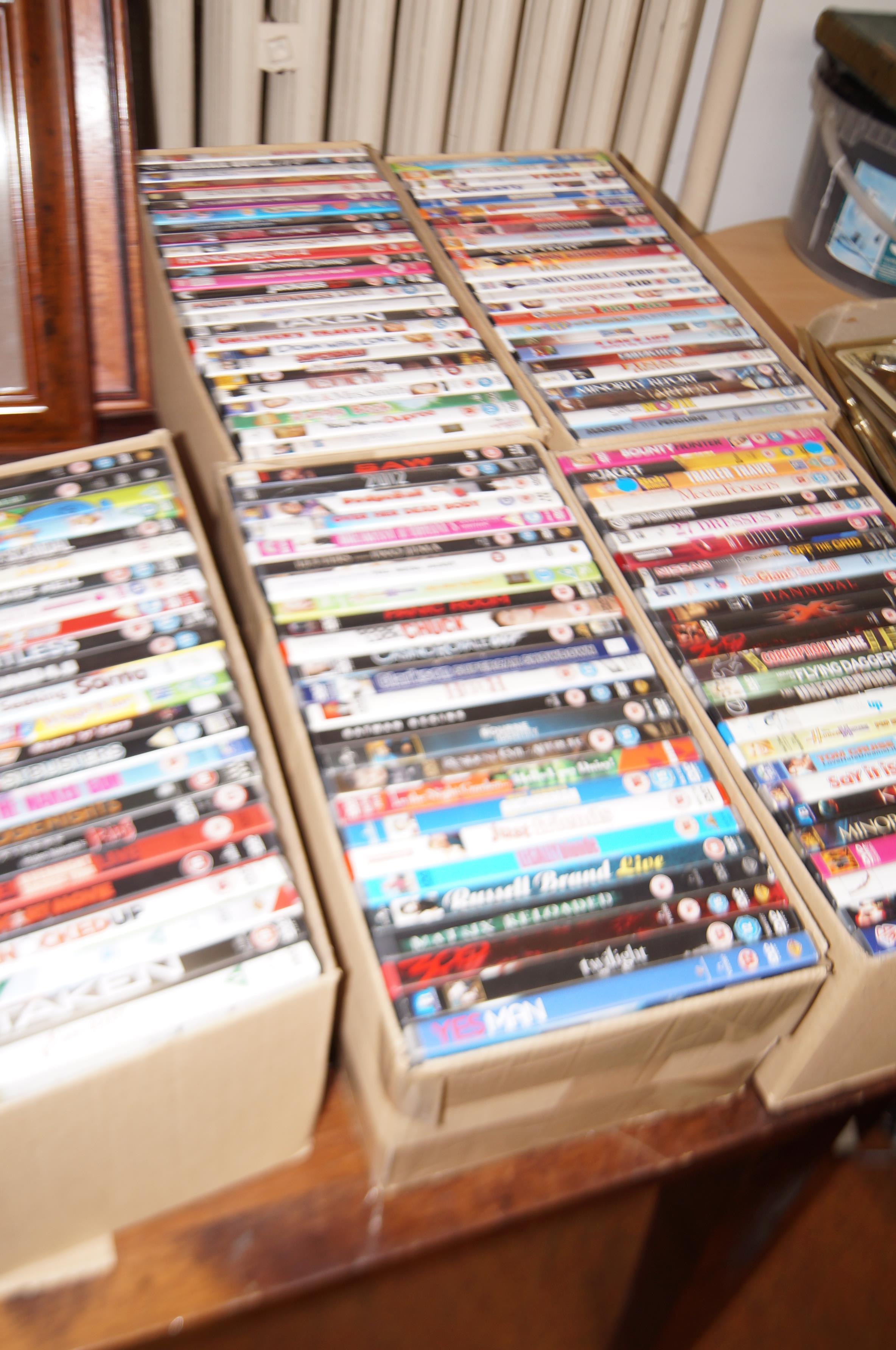 5 Large boxes of DVD's