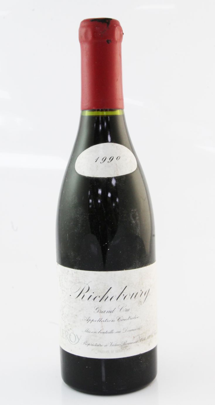 One bottle of Richebourg Grand Cru 1990, Domaine Leroy, high fill ...