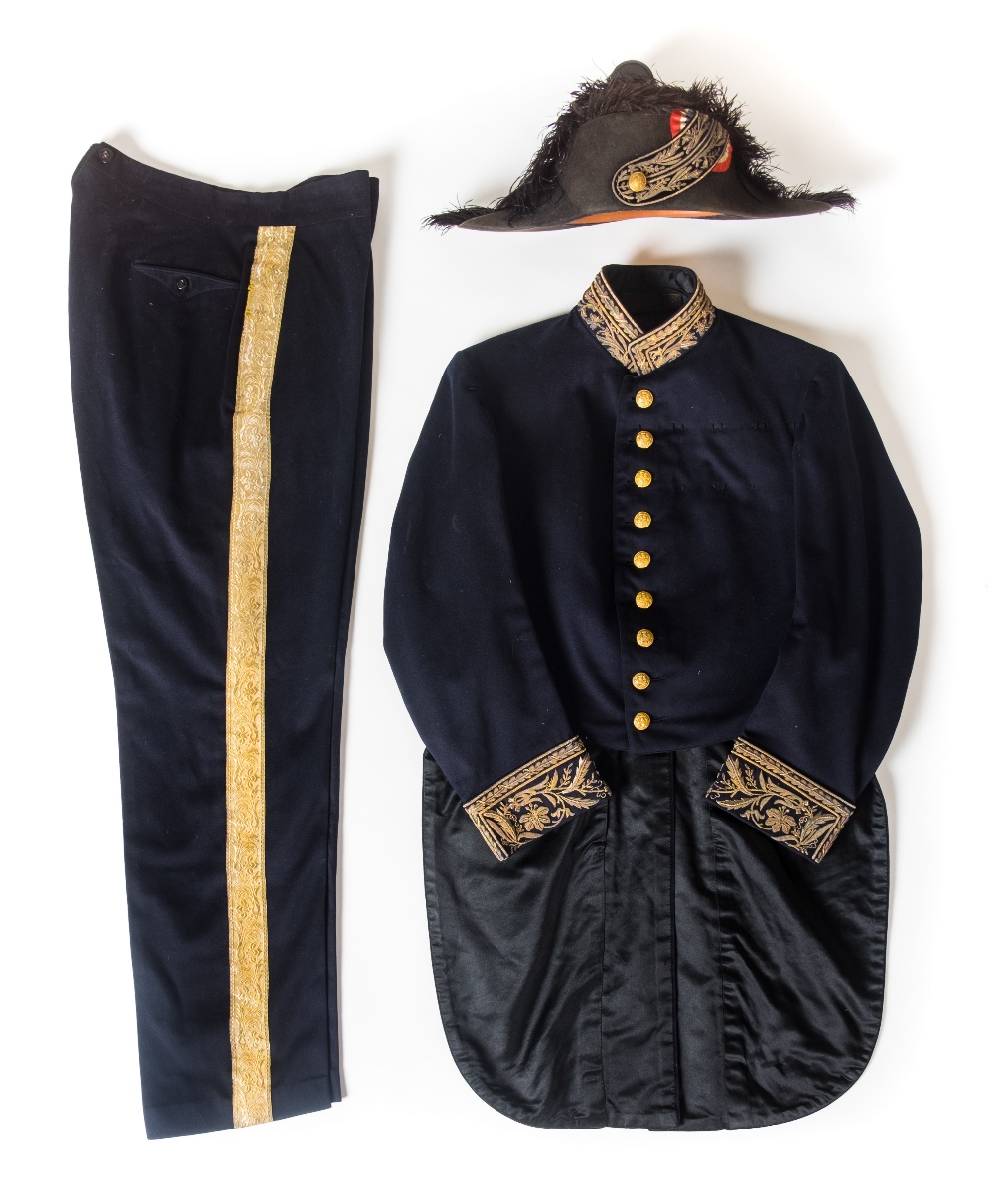 *French uniform. A French Diplomatic uniform c.1900, comprising blue ...