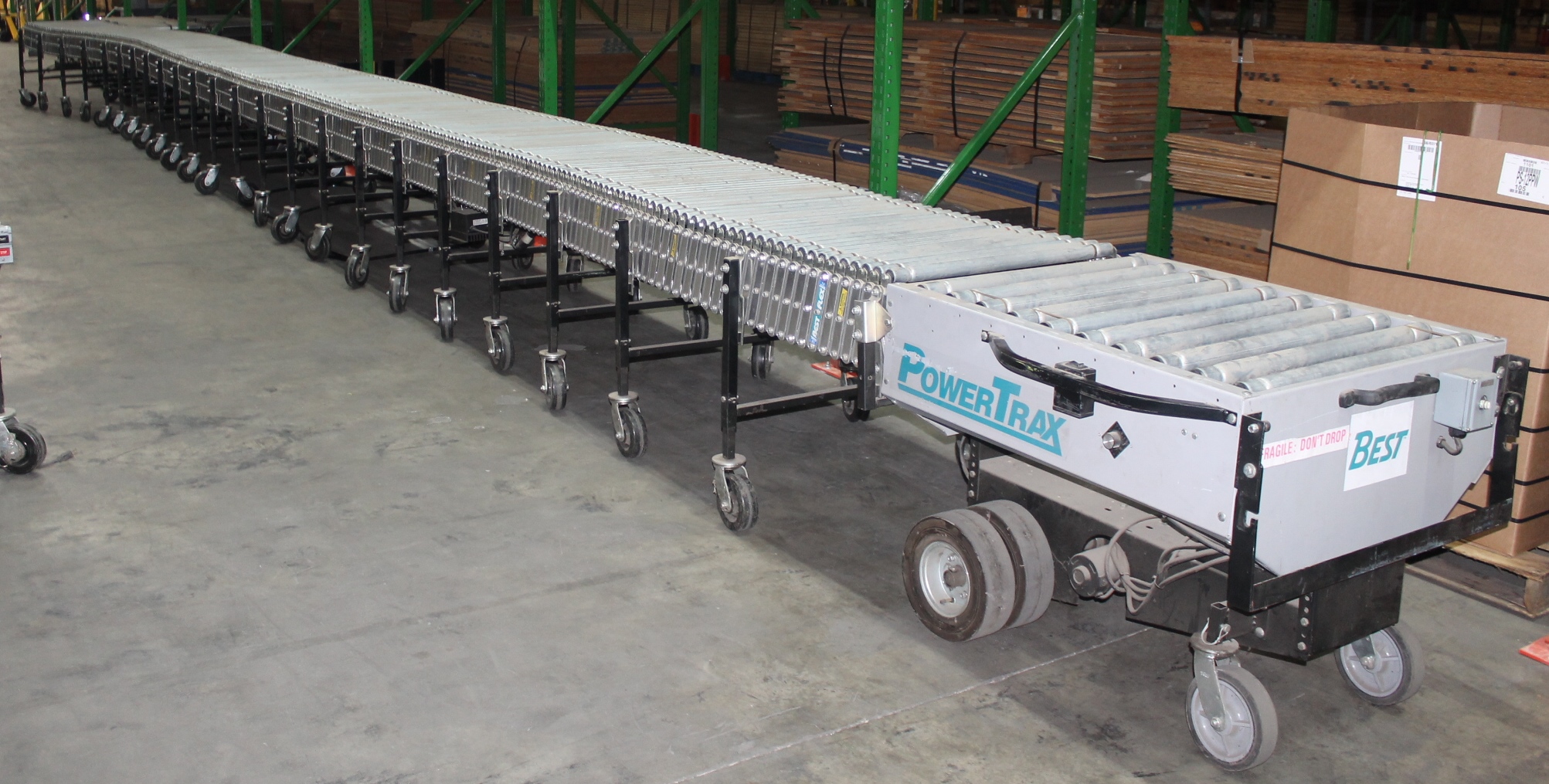 49 TO 81 FT BEST/FLEX POWER EXPANDABLE CONVEYOR WITH POWERTRAX, B/FP 1. ...