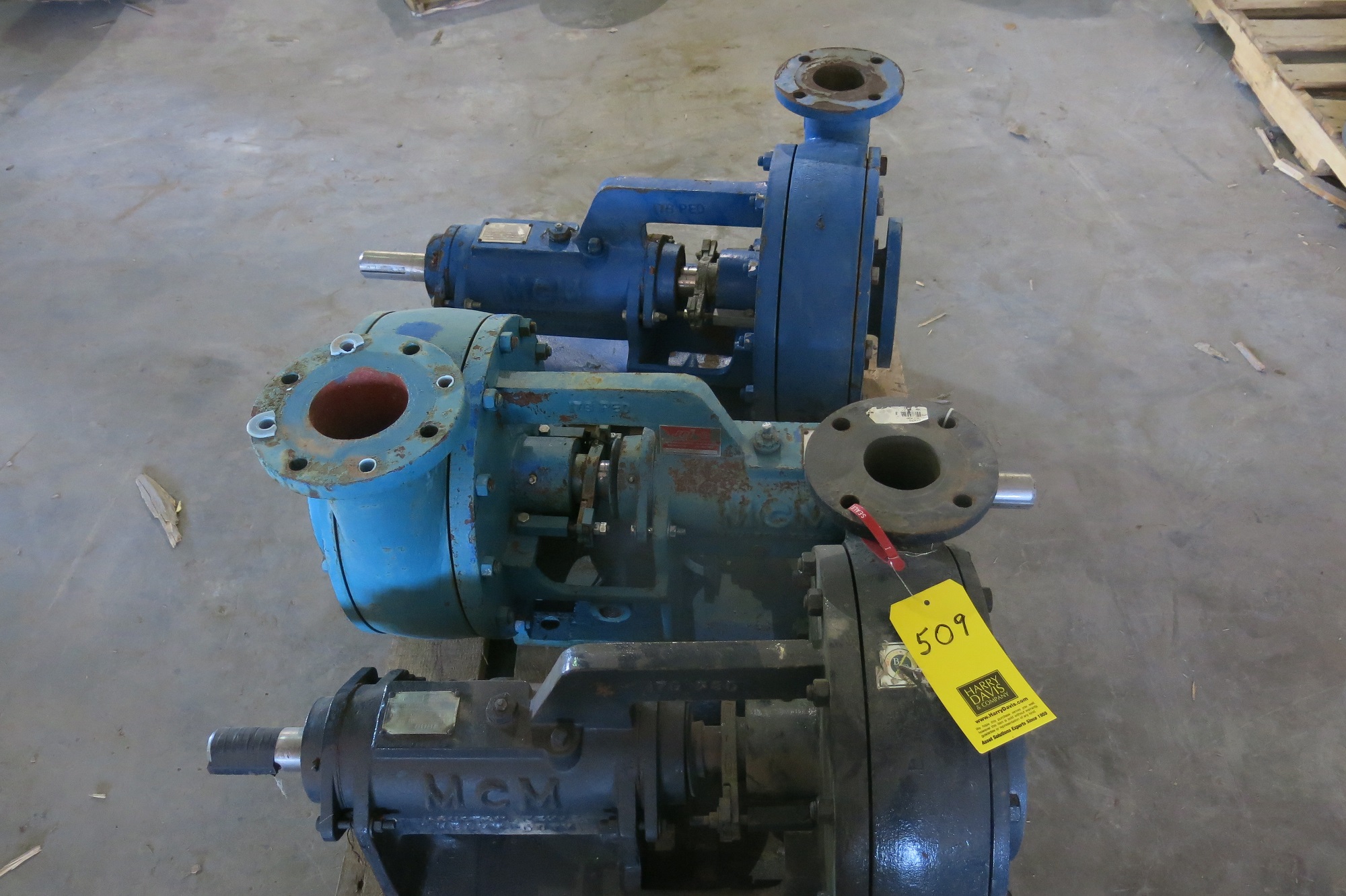 (3) MCM Series 178 Pumps and Falk Gear Reducing Drive, Model Morse, S/N ...
