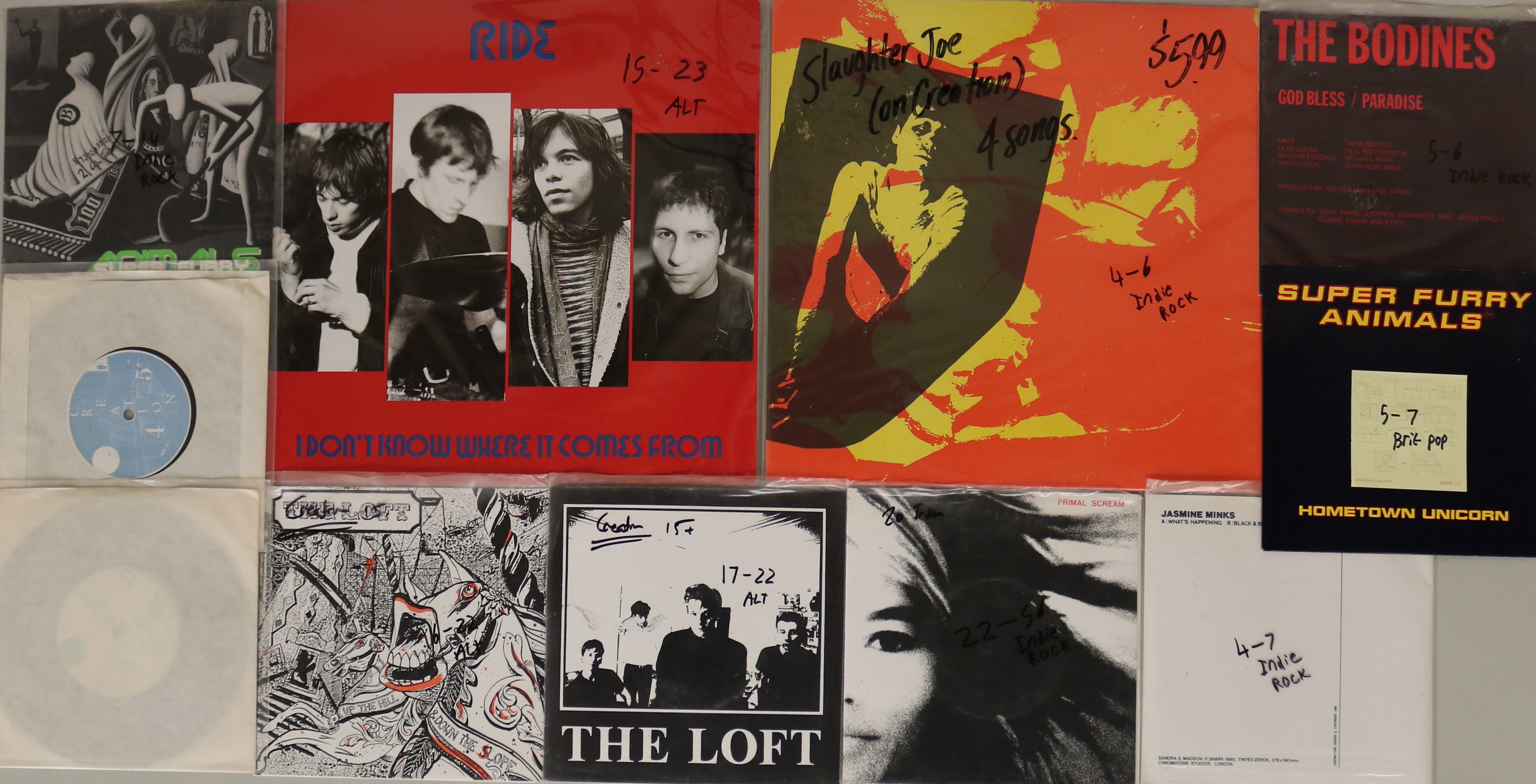 CREATION RECORDS - Stunning collection of 8 x LPs/12" with 9 x 7 ...