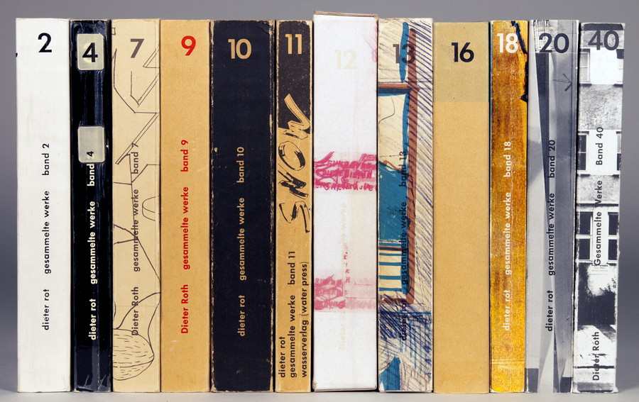 Dieter Roth. Gesammelte Werke. Zwölf Bände der Reihe. Stuttgart, London ...