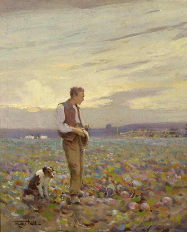 †FRED HALL (1860-1948) NOVEMBER 11TH signed, signed again and inscribed ...