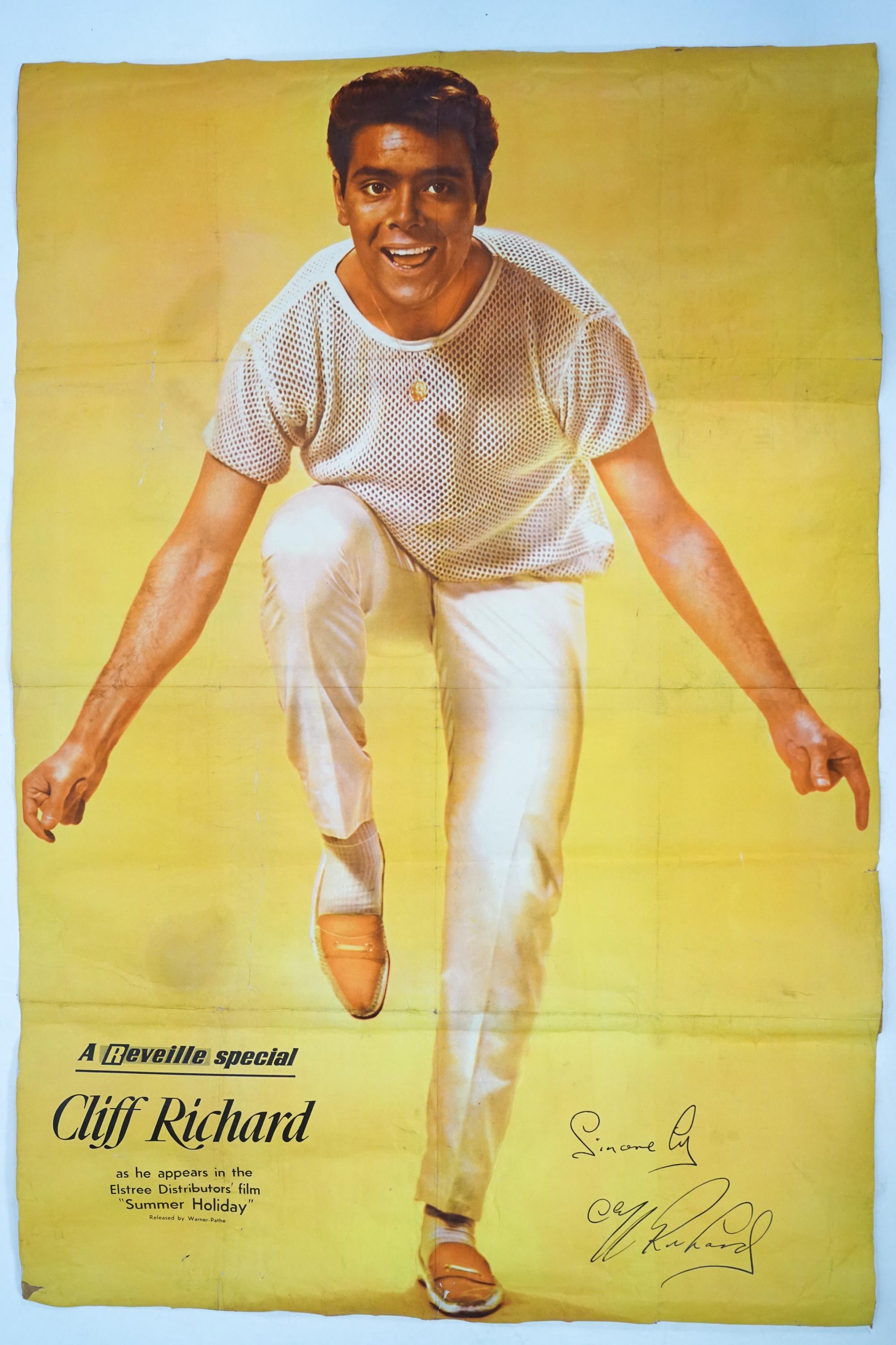 Cliff Richard 1963 film poster for Summer Holiday, 150cm x 100cm