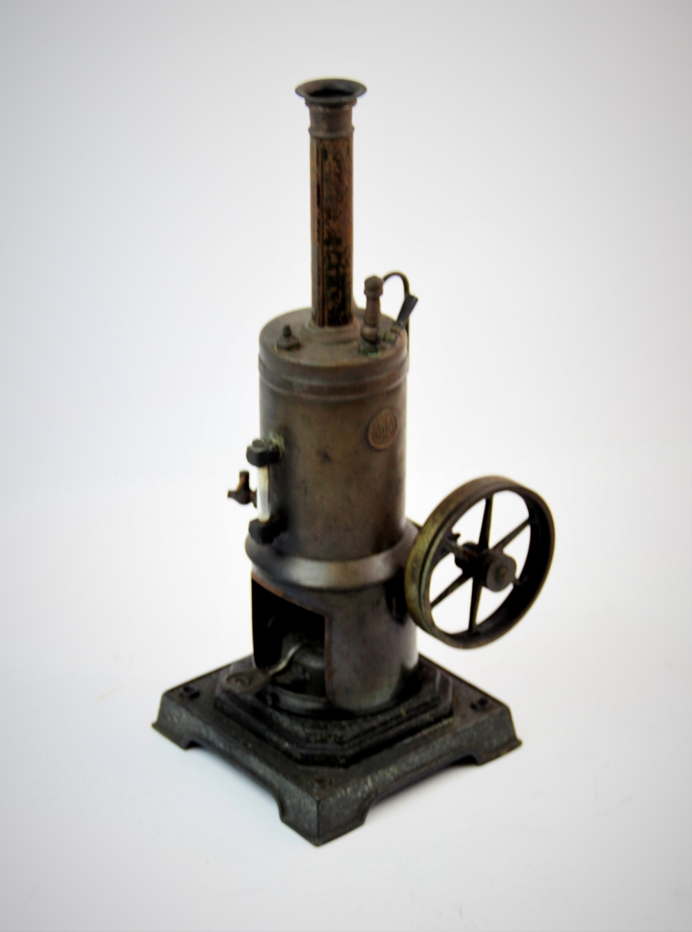 An early 20th century live steam model vertical stationary engine, the ...