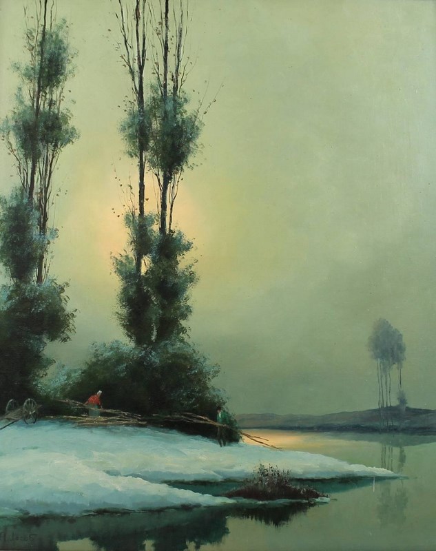 Manner of Alexandre Louis Jacob (French, 1876-1972): Gathering branches ...