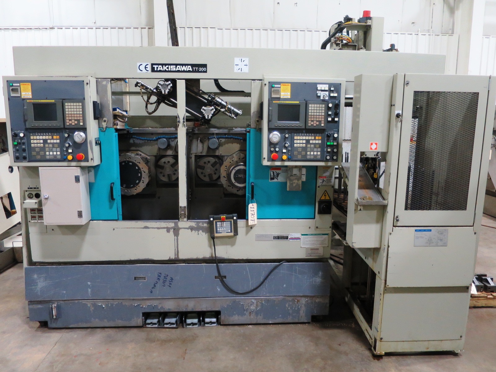 Takisawa TT-200-G CNC Twin Spindle Turning Center W/Gantry Loader ...
